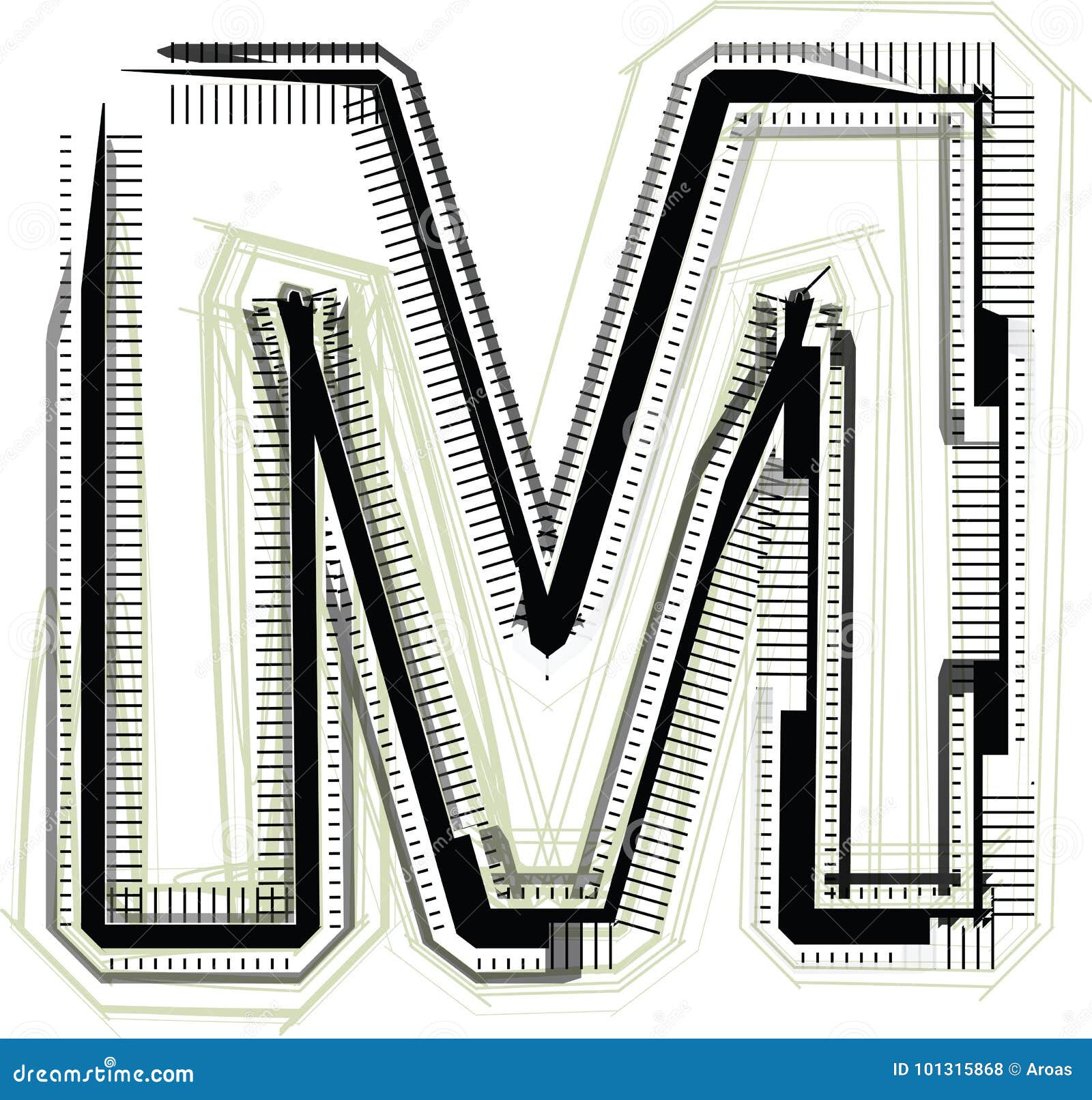 Technological Font. LETTER M Stock Vector - Illustration of case ...