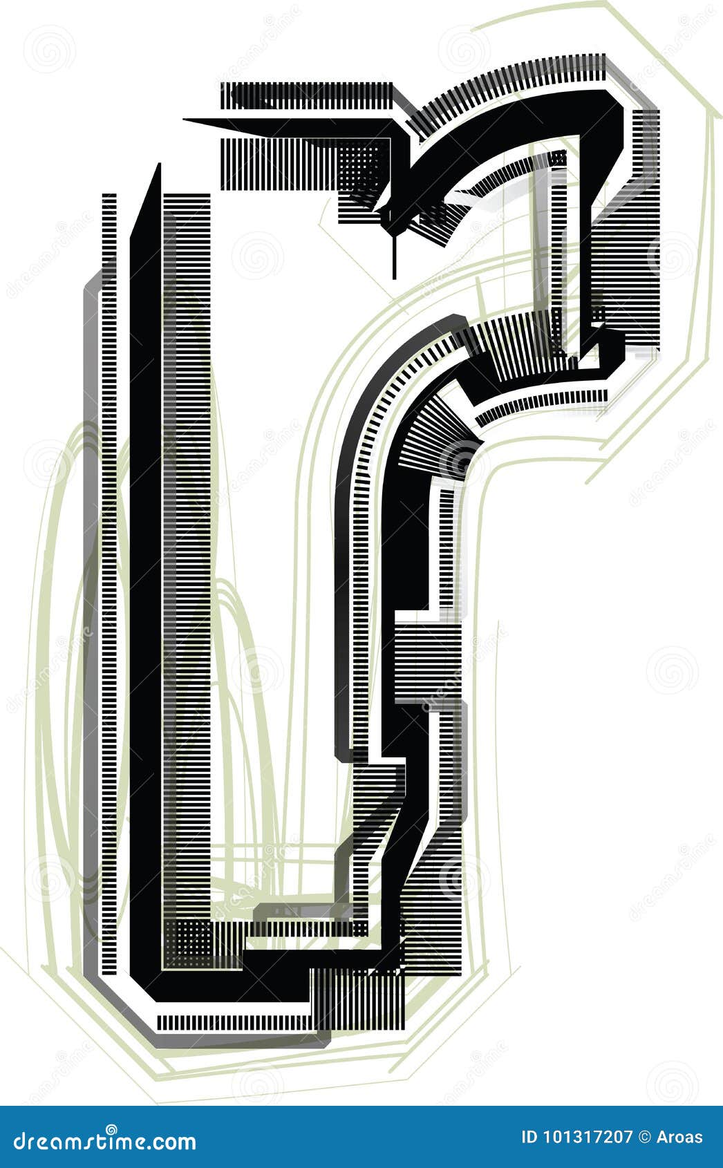 Technological Font. LETTER R Stock Vector - Illustration of grunge ...