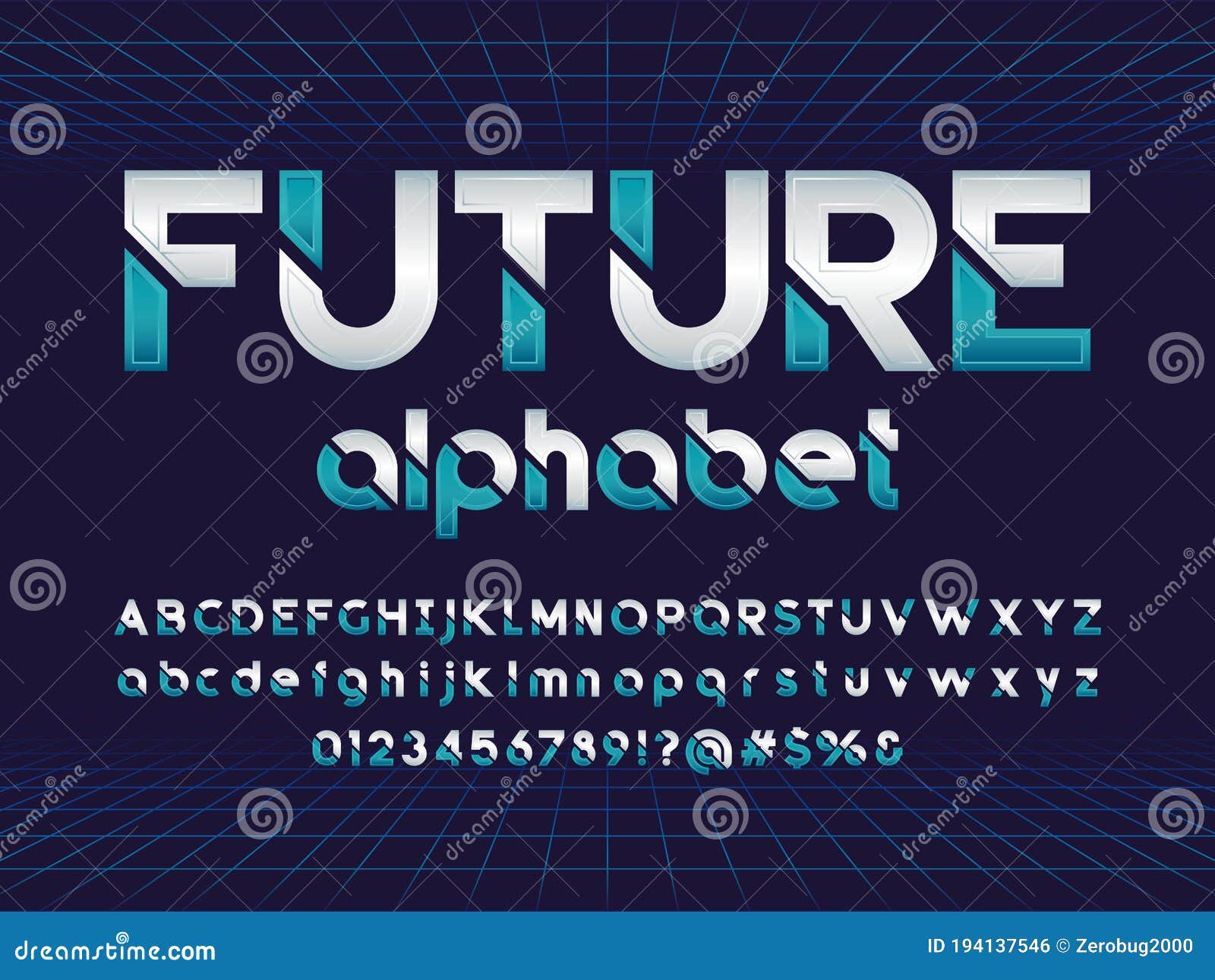 Abstract font stock vector. Illustration of technology - 194137546