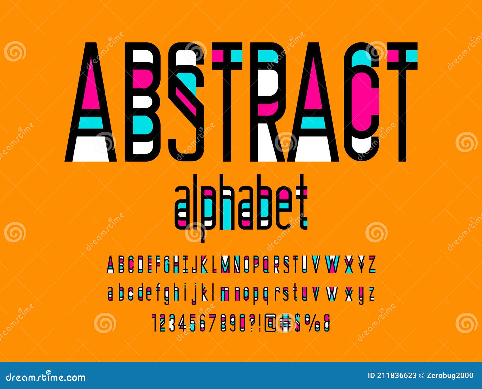 Abstract font stock vector. Illustration of style, poster - 211836623