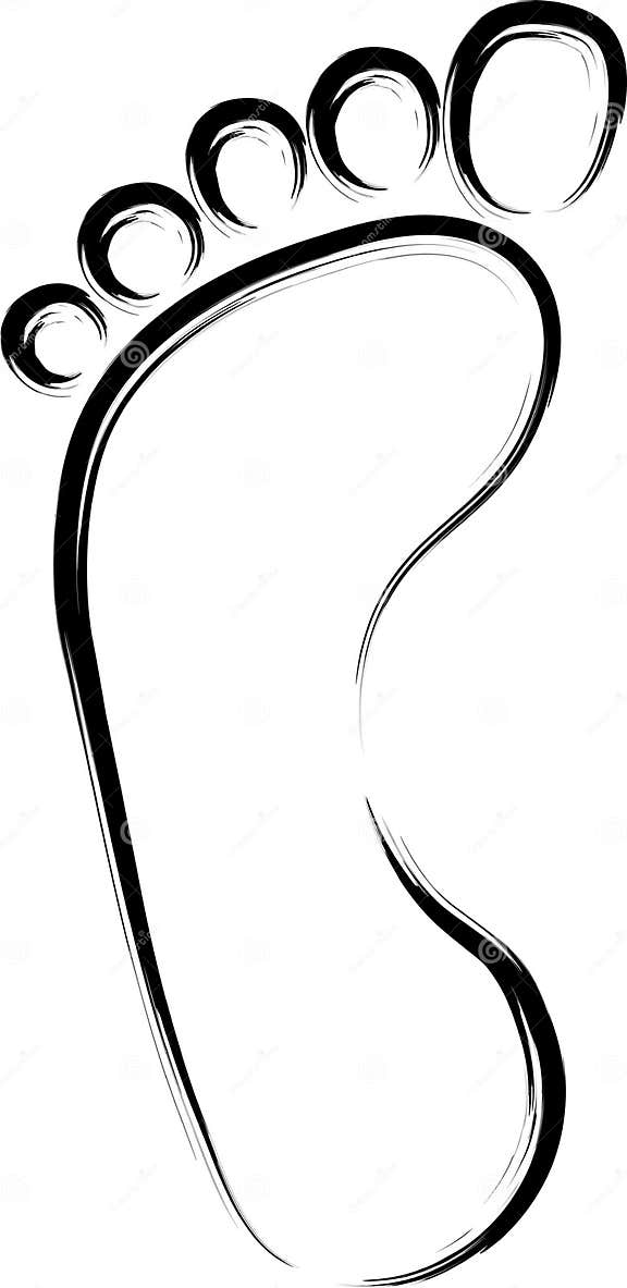 Abstract foot print stock vector. Illustration of bare - 23314119