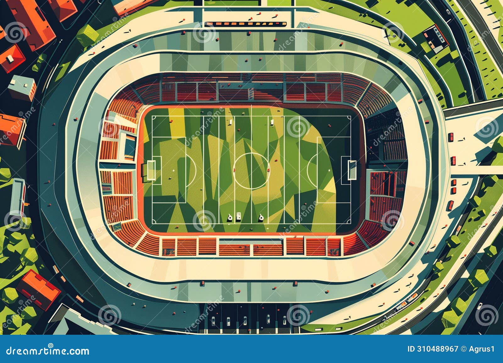 Abstract Football Stadium Illustration. Generative AI Stock ...