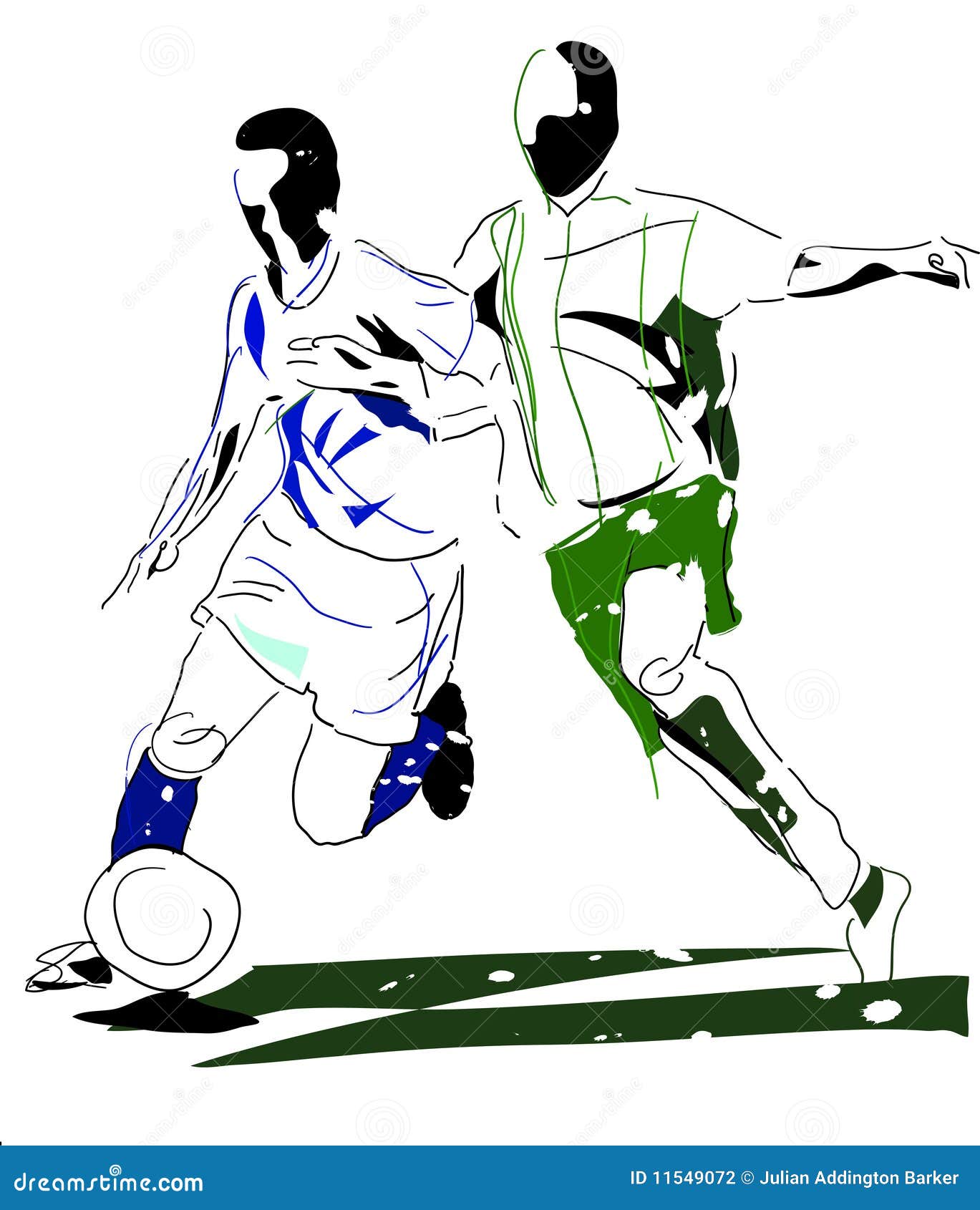 Abstract footballers stock illustration. Illustration of team - 11549072