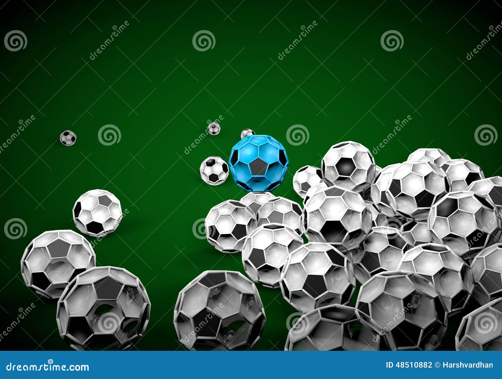Abstract Footballl Soccer 3d Stock Illustration - Illustration of ...