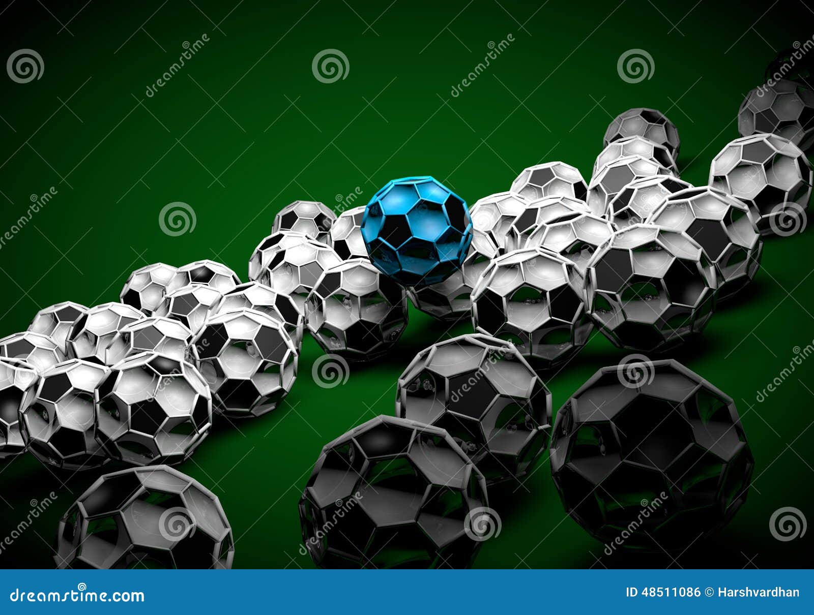 Abstract Footballl Soccer 3d Stock Illustration - Illustration of ...