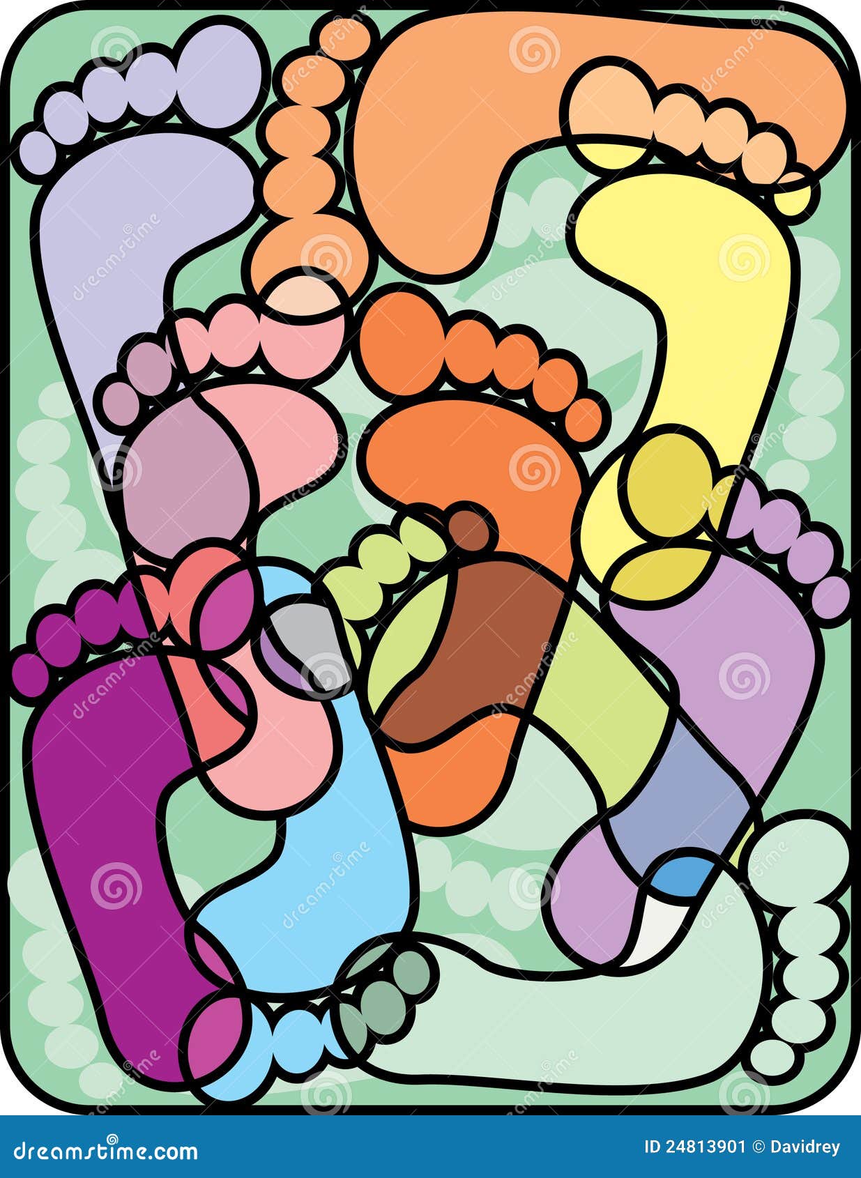 Abstract Footprints Silhouette Concept Design. Symbol Graphic Template ...