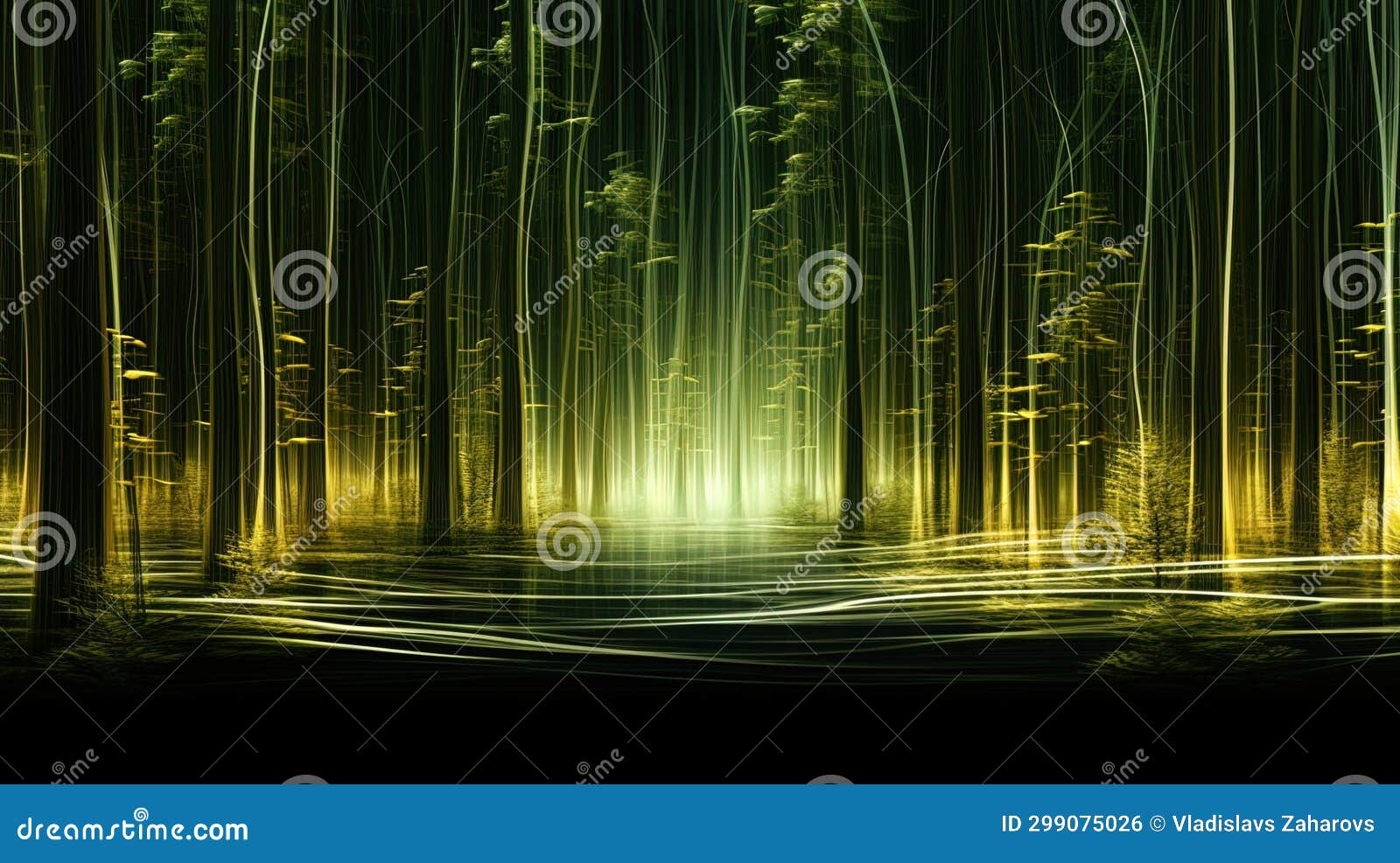 Abstract Forest from Digital Electric Trees Stock Illustration ...