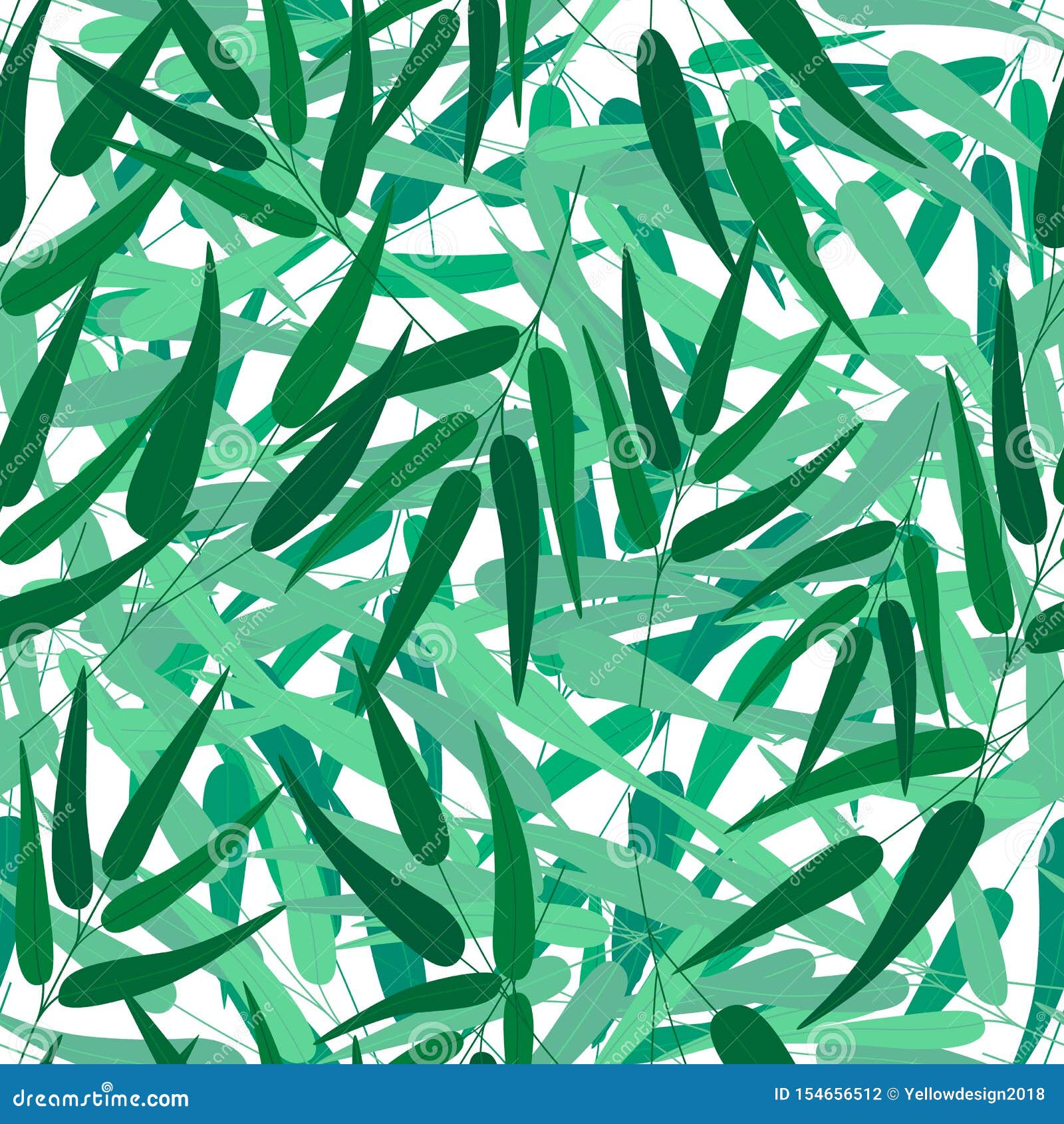 Abstract Forest Leaf Seamless Pattern. Leaves Branches Wallpaper Stock ...