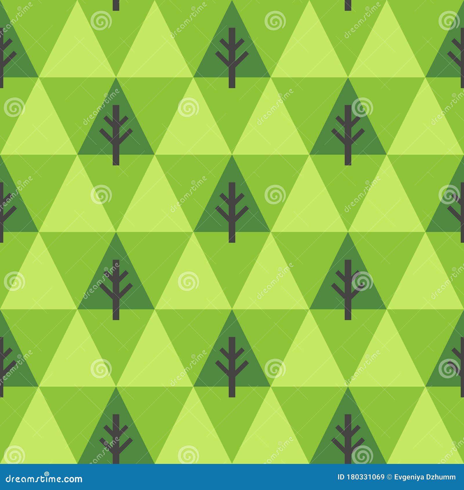 Abstract Forest Seamless Pattern. Triangular Trees on the Background of ...