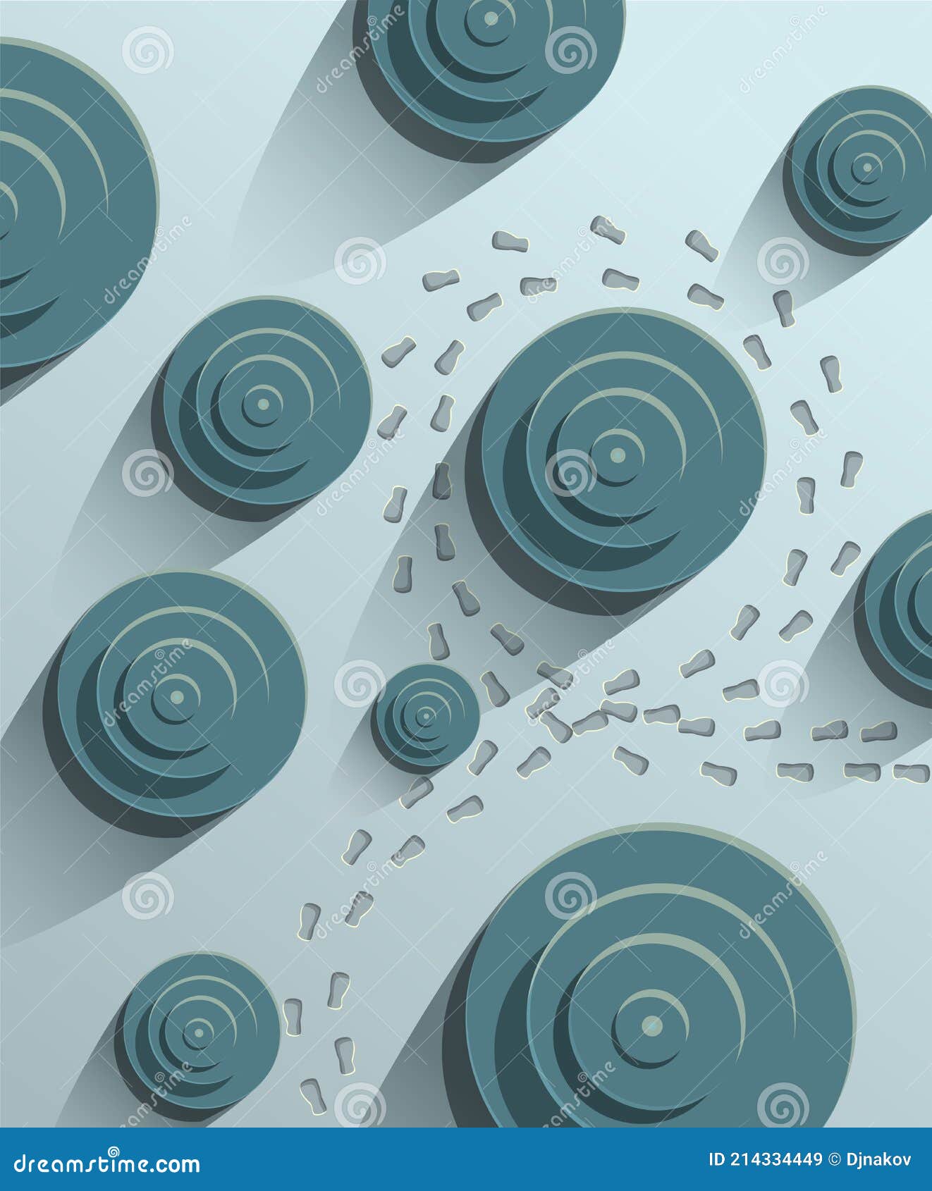 Abstract Footprints Silhouette Concept Design. Symbol Graphic Template ...