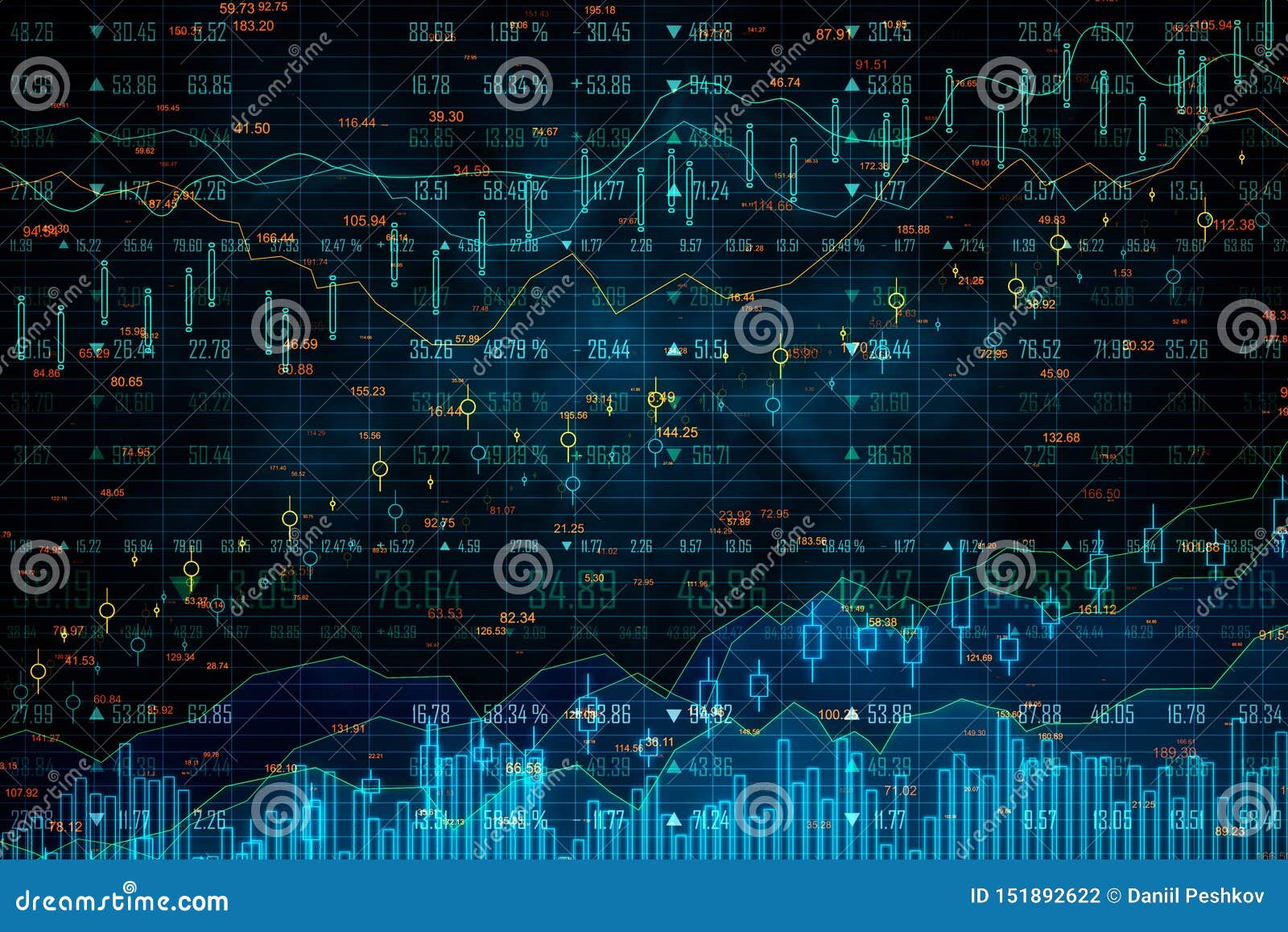 Abstract Forex Chart Background Stock Illustration - Illustration of ...