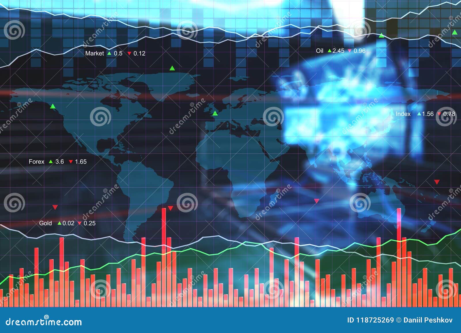 Abstract Forex Chart Texture Stock Illustration - Illustration of ...