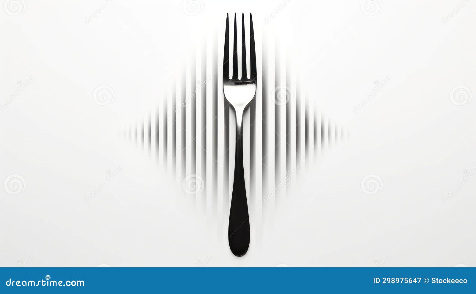 Abstract Fork Art with Bold Stencil Design and Volumetric Lighting ...