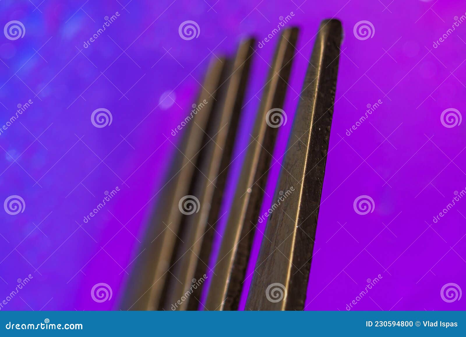 Abstract Fork Detail on Colorful Surface. Abstract Background Concept ...