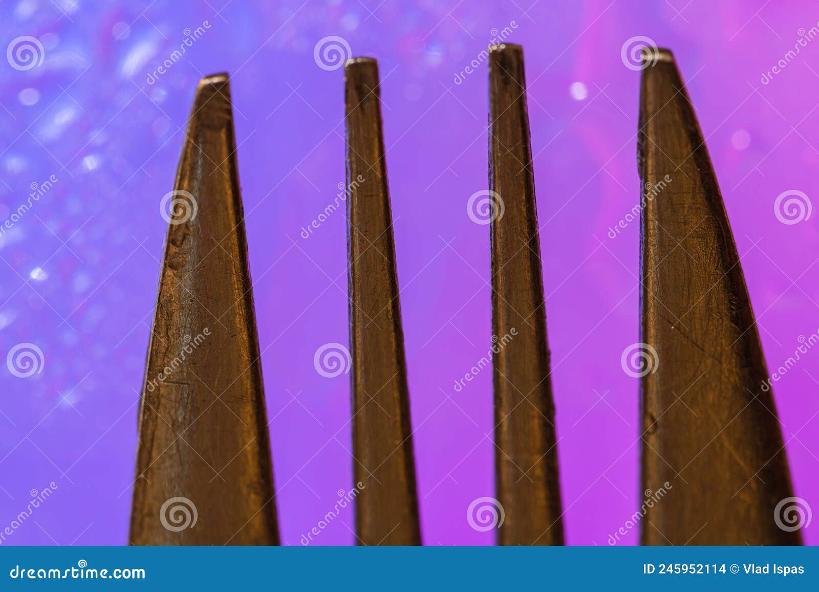 Abstract Fork Detail on Colorful Surface. Abstract Background Concept ...
