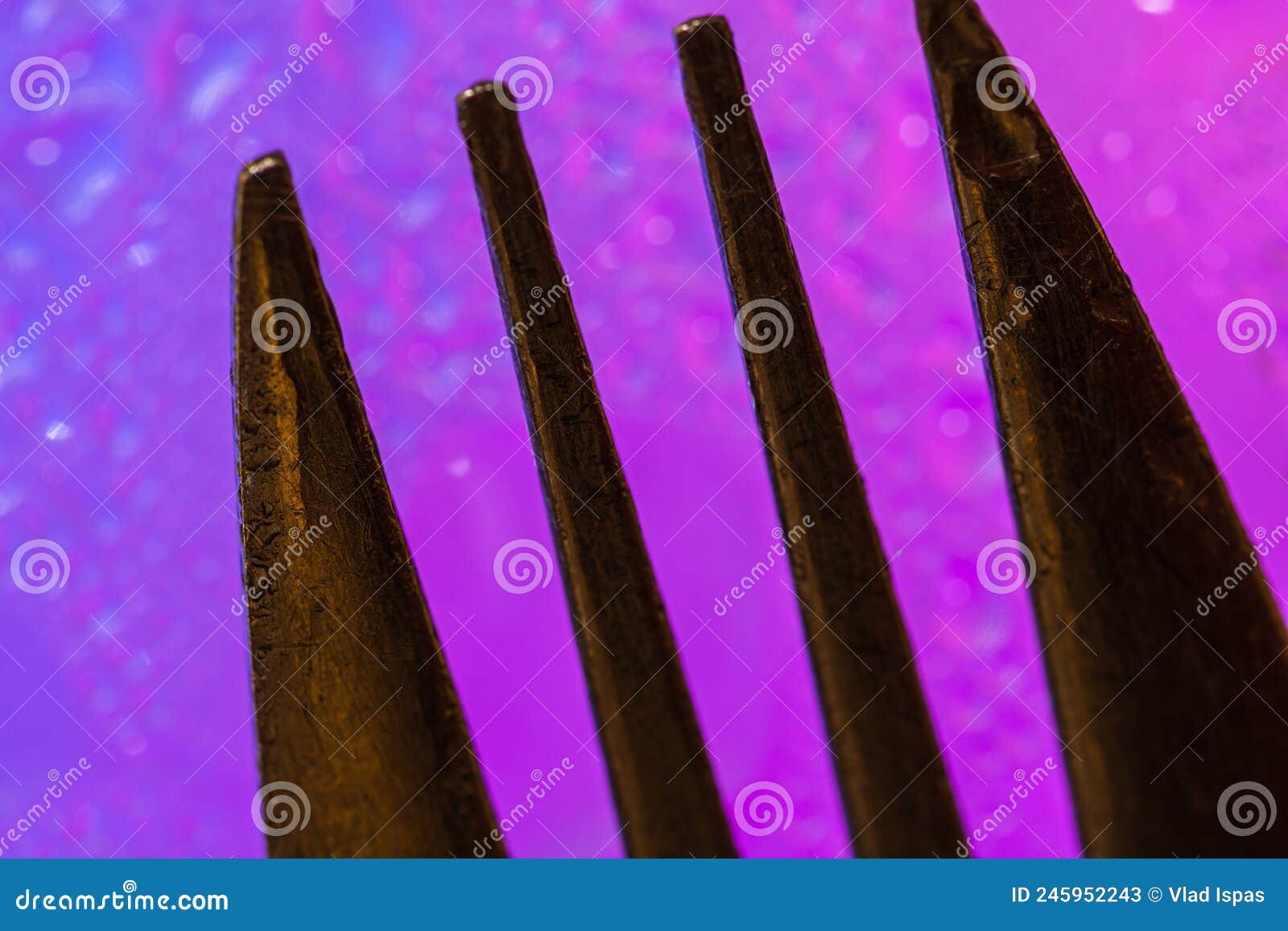 Abstract Fork Detail on Colorful Surface. Abstract Background Concept ...