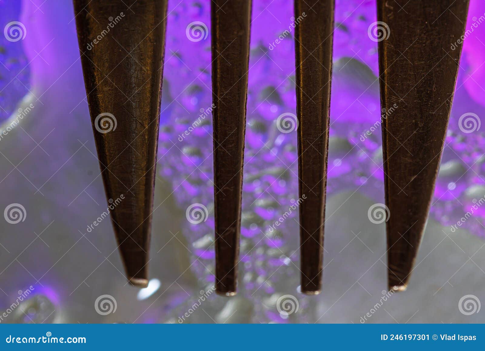 Abstract Fork Detail on Colorful Surface. Abstract Background Concept ...