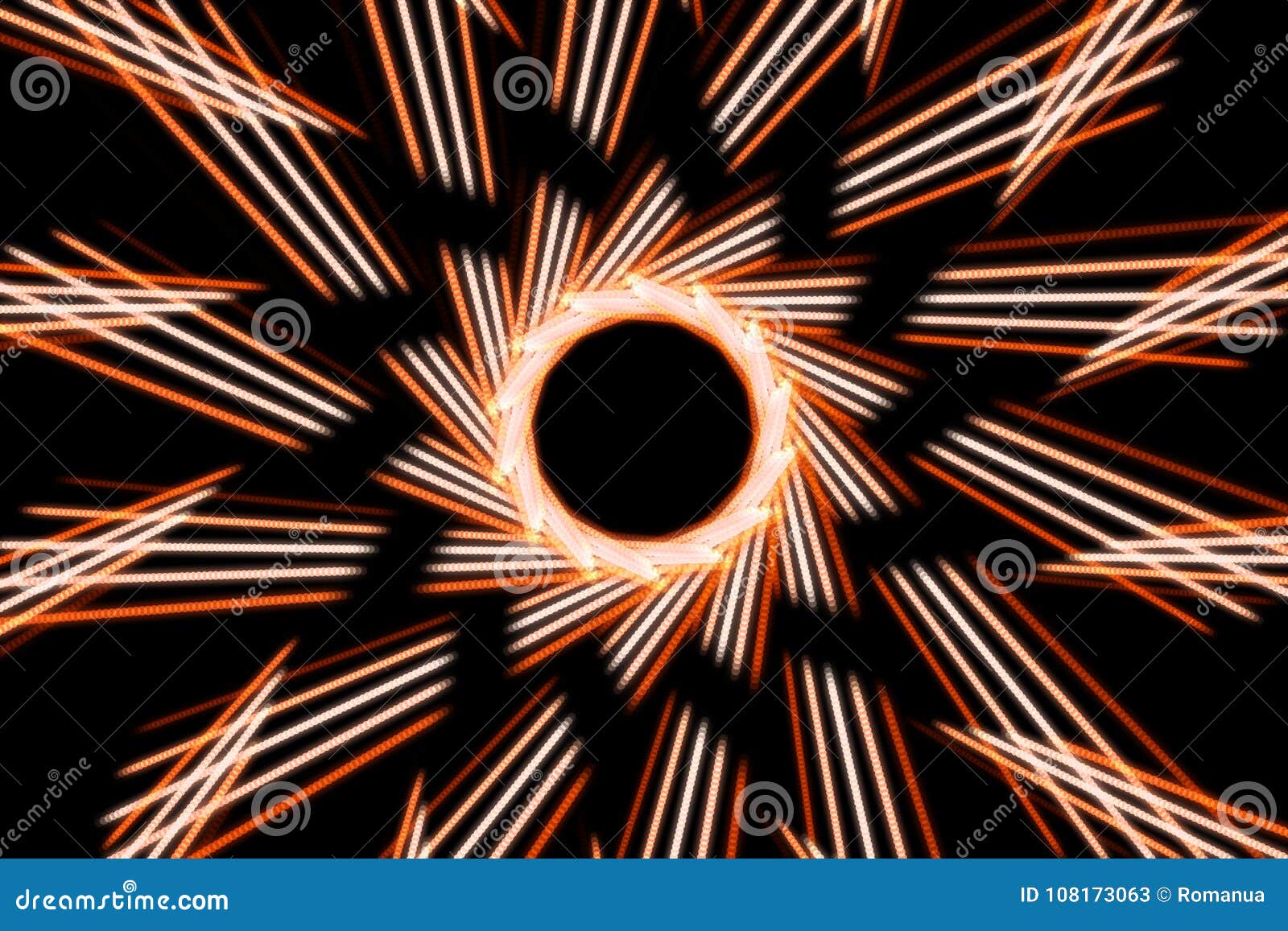 Abstract Form and Black Background Stock Illustration - Illustration of ...