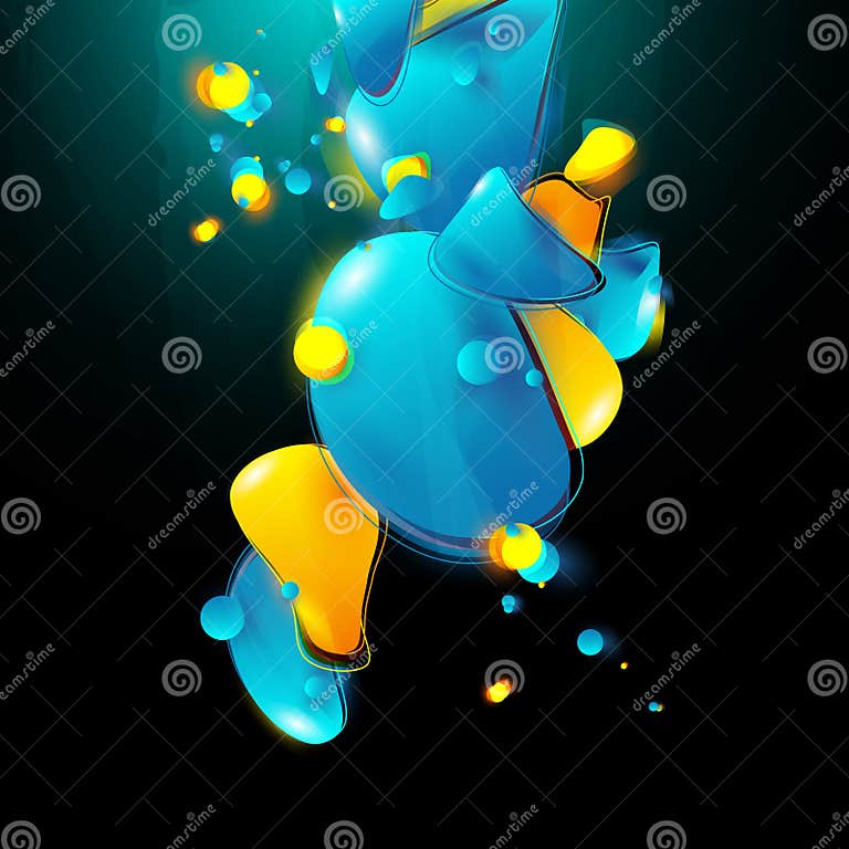 Abstract form bubbles stock vector. Illustration of blue - 16143736
