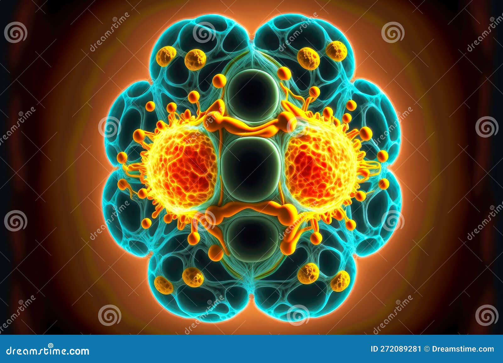 Abstract Form of Cell Division in Molecule with Membranes and Nuclei ...