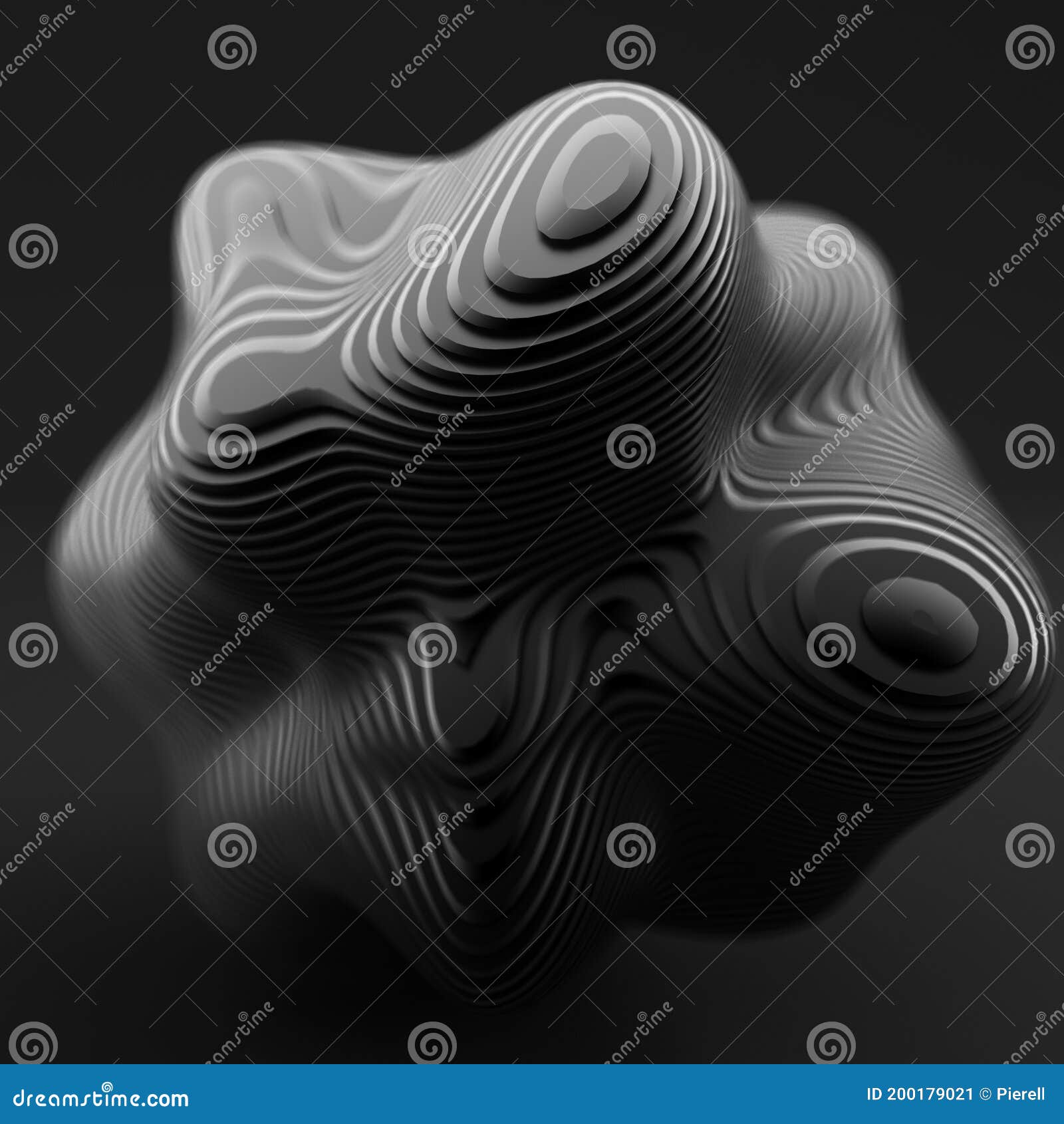 Abstract Form. 3d Illustration, 3d Rendering Stock Illustration ...