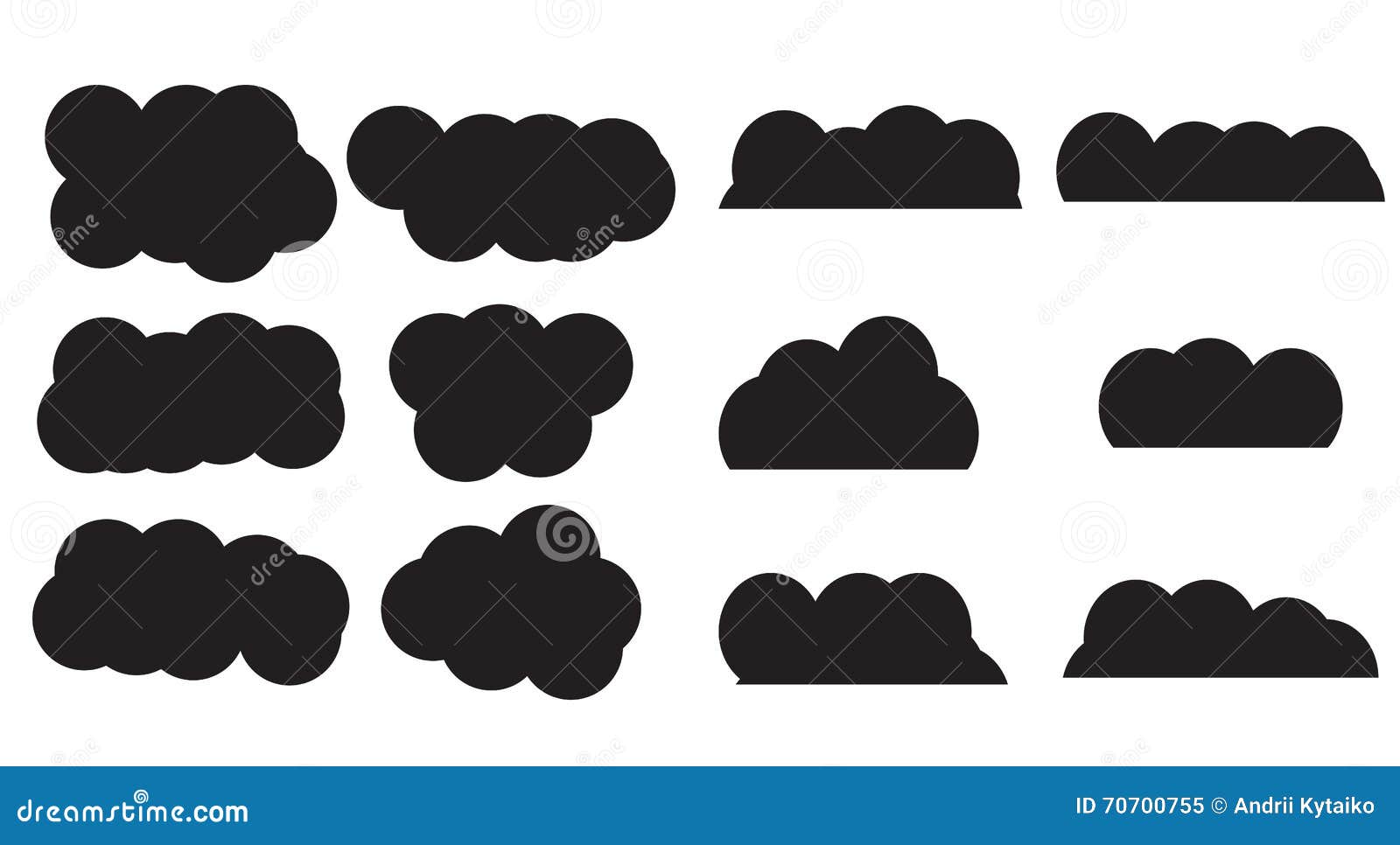 Abstract Form Shape Cloud Set Stock Vector - Illustration of object ...
