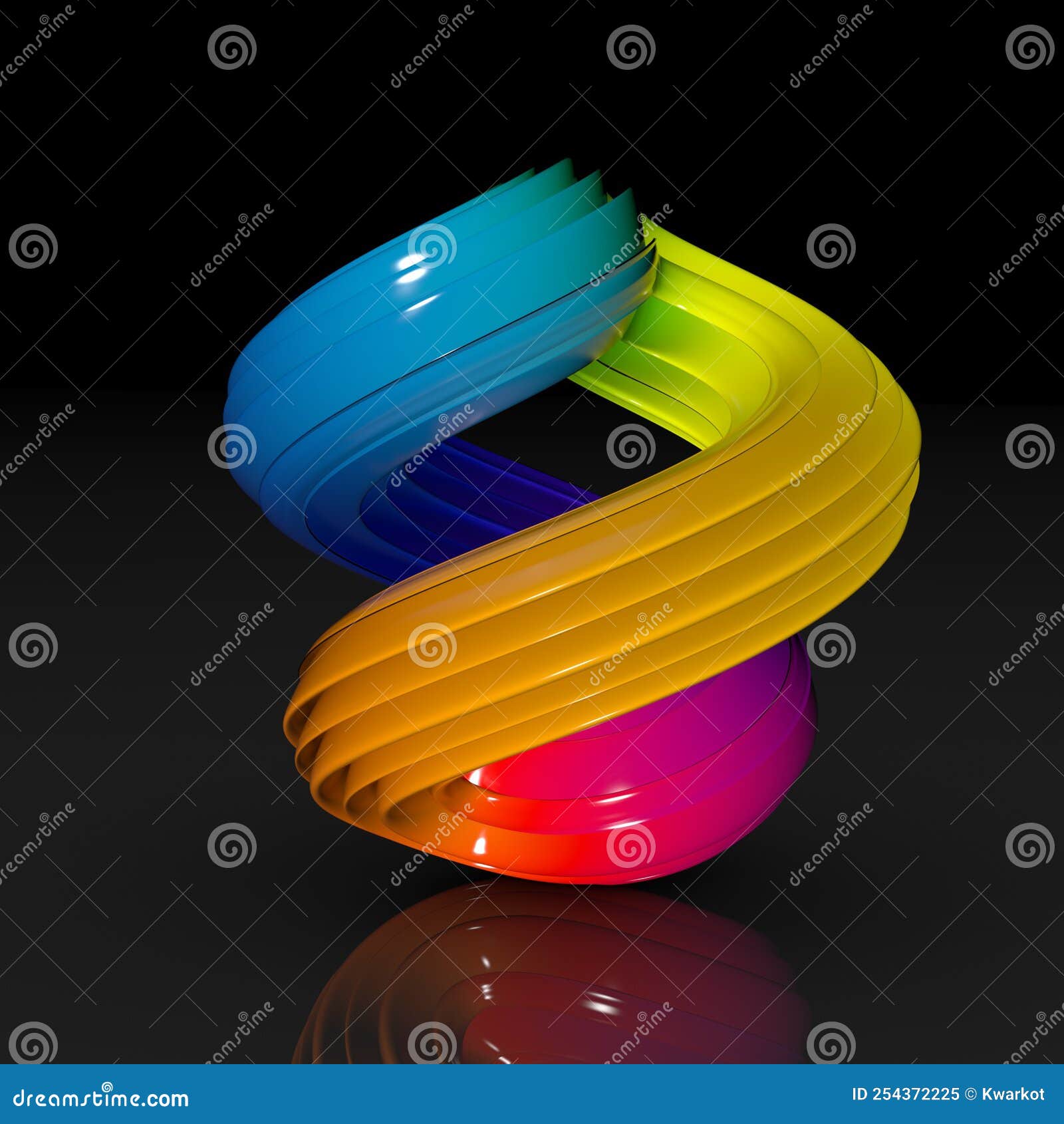 Abstract Form or Shape. Logo Shape. Geometry Shapes that Goes Up and ...