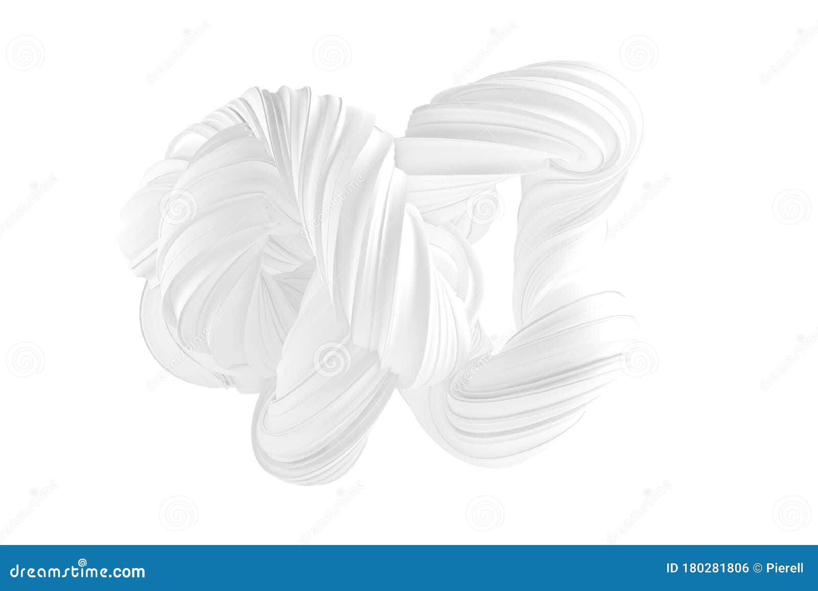 Abstract Form on a White Background. 3d Illustration, 3d Rendering ...