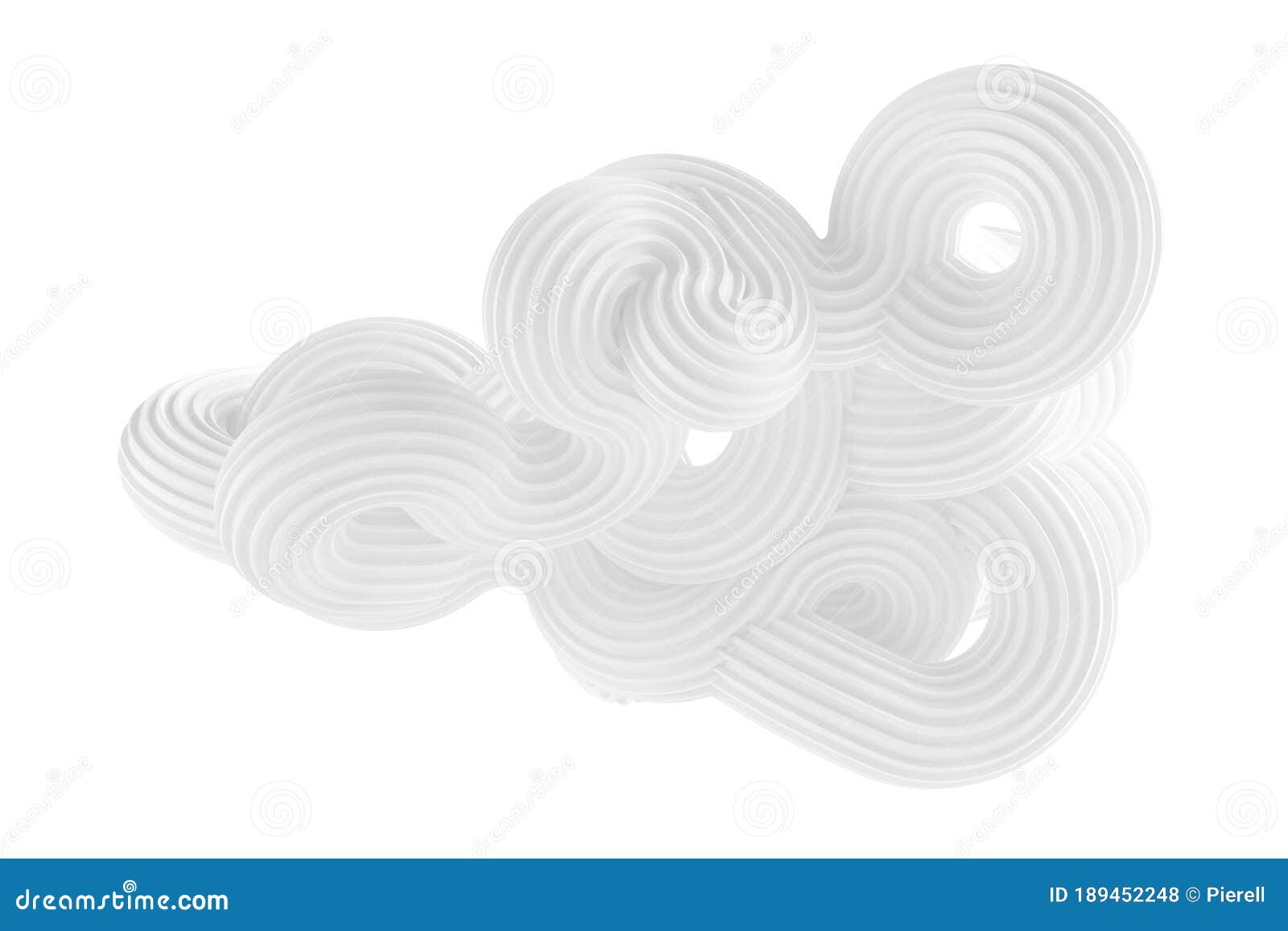 Abstract Form on a White Background. 3d Illustration, 3d Rendering ...