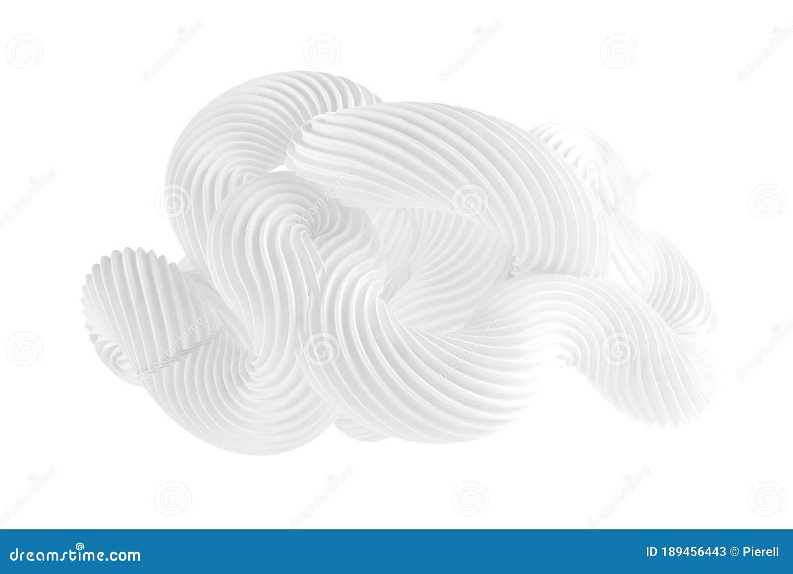 Abstract Form on a White Background. 3d Illustration, 3d Rendering ...
