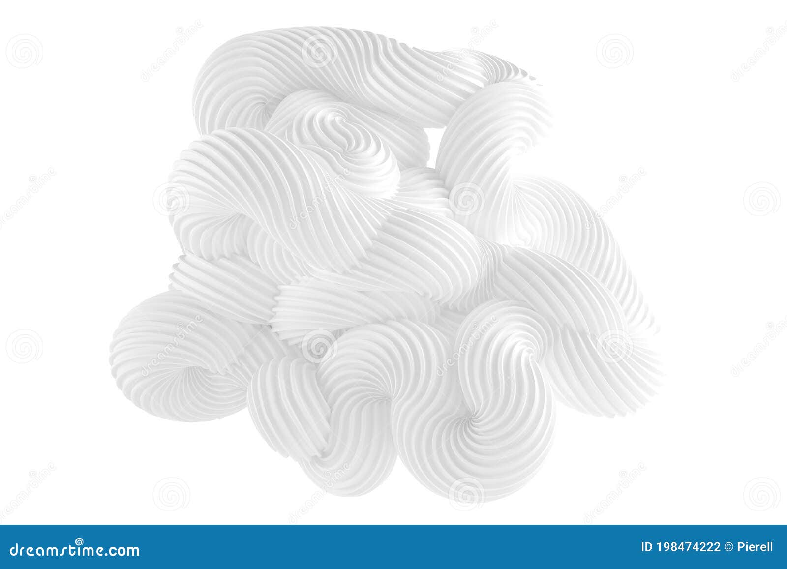 Abstract Form on a White Background. 3d Illustration, 3d Rendering ...