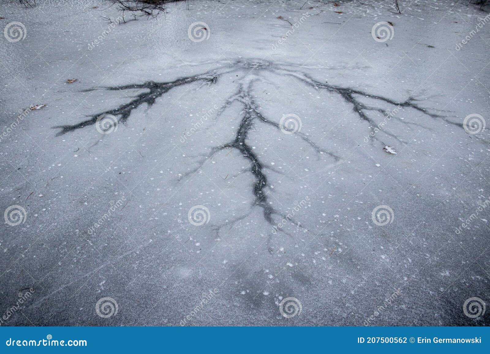 Abstract Formation Formed from Refreezing Water on a Pond Stock Photo ...