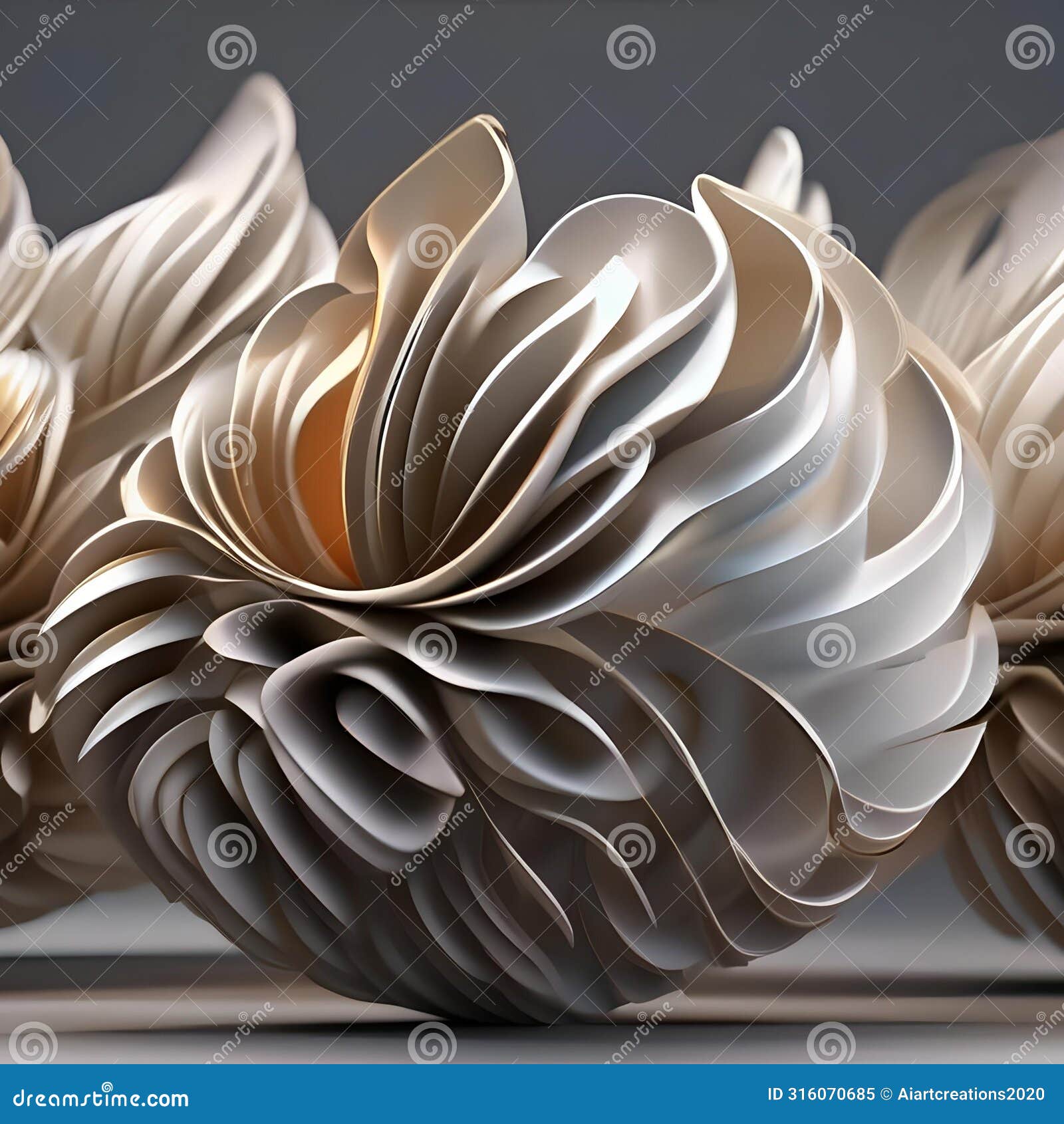 Abstract Forms Evolving and Morphing into New Shapes, in a Continuous ...