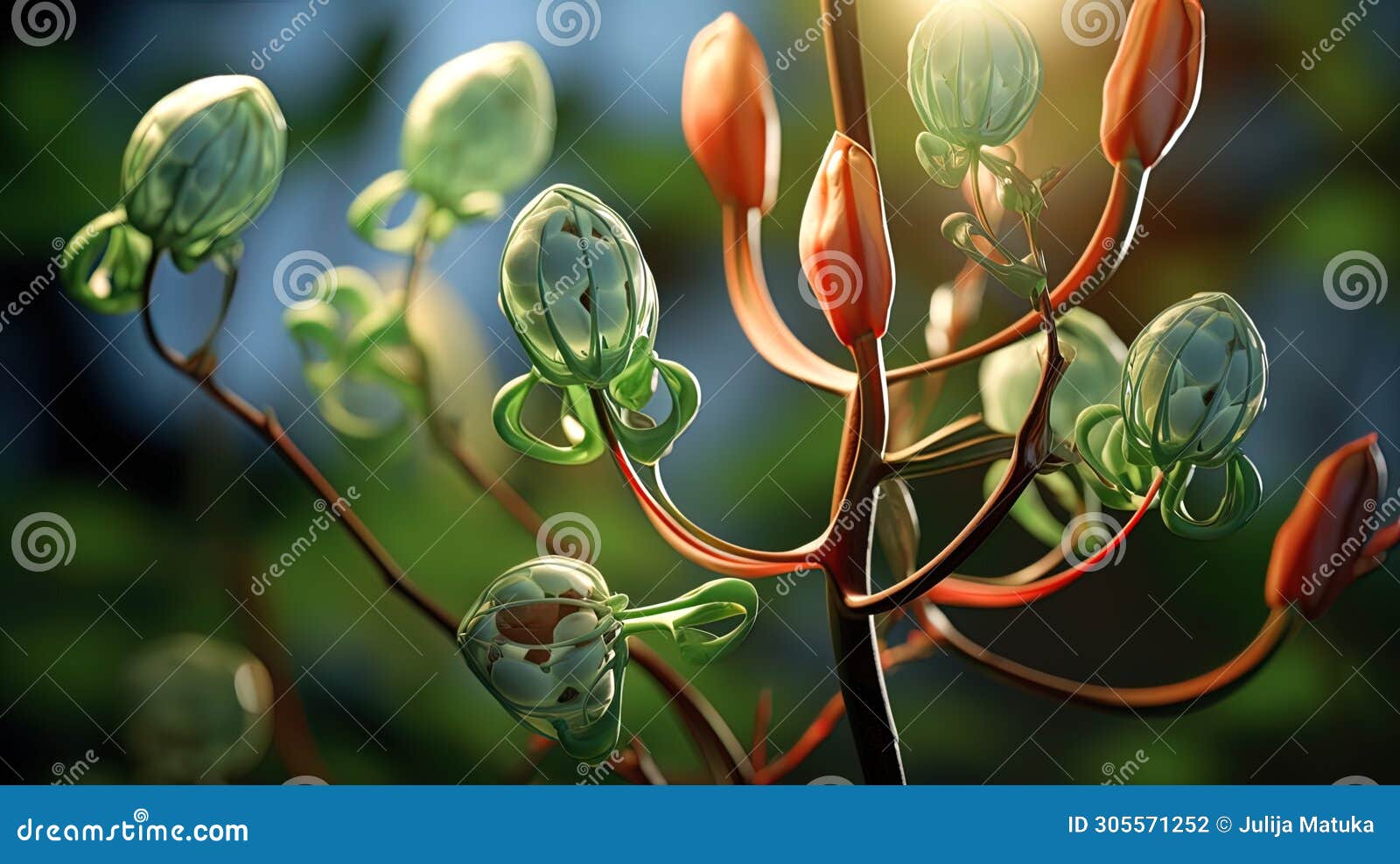 Abstract Forms in the Form of Spring Buds and Kidneys Stock ...