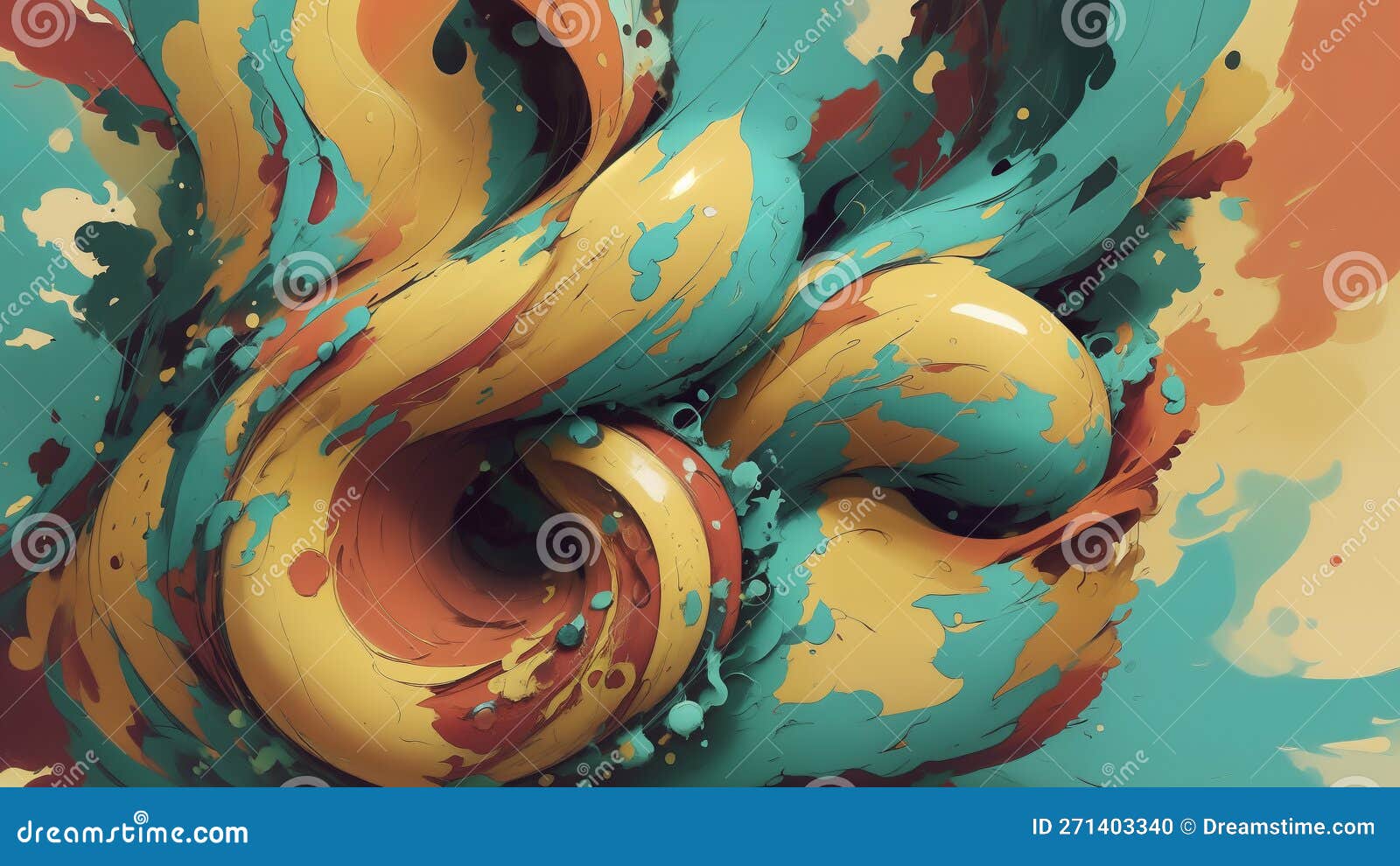 Abstract Forms. Futuristic Pattern of Swirls, Splashes Stock ...