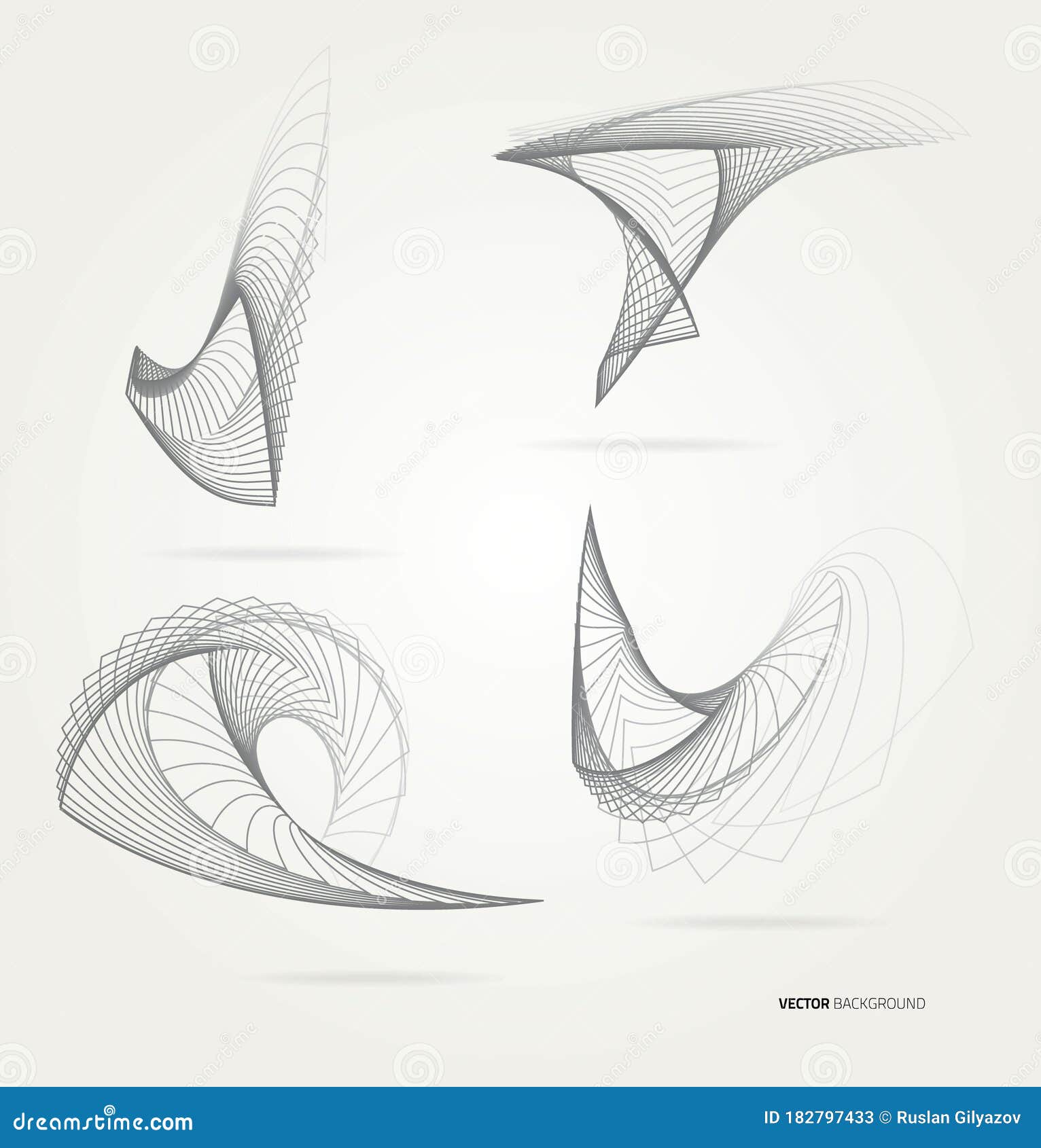 Abstract Forms from Lines. Vector Stock Vector - Illustration of ...