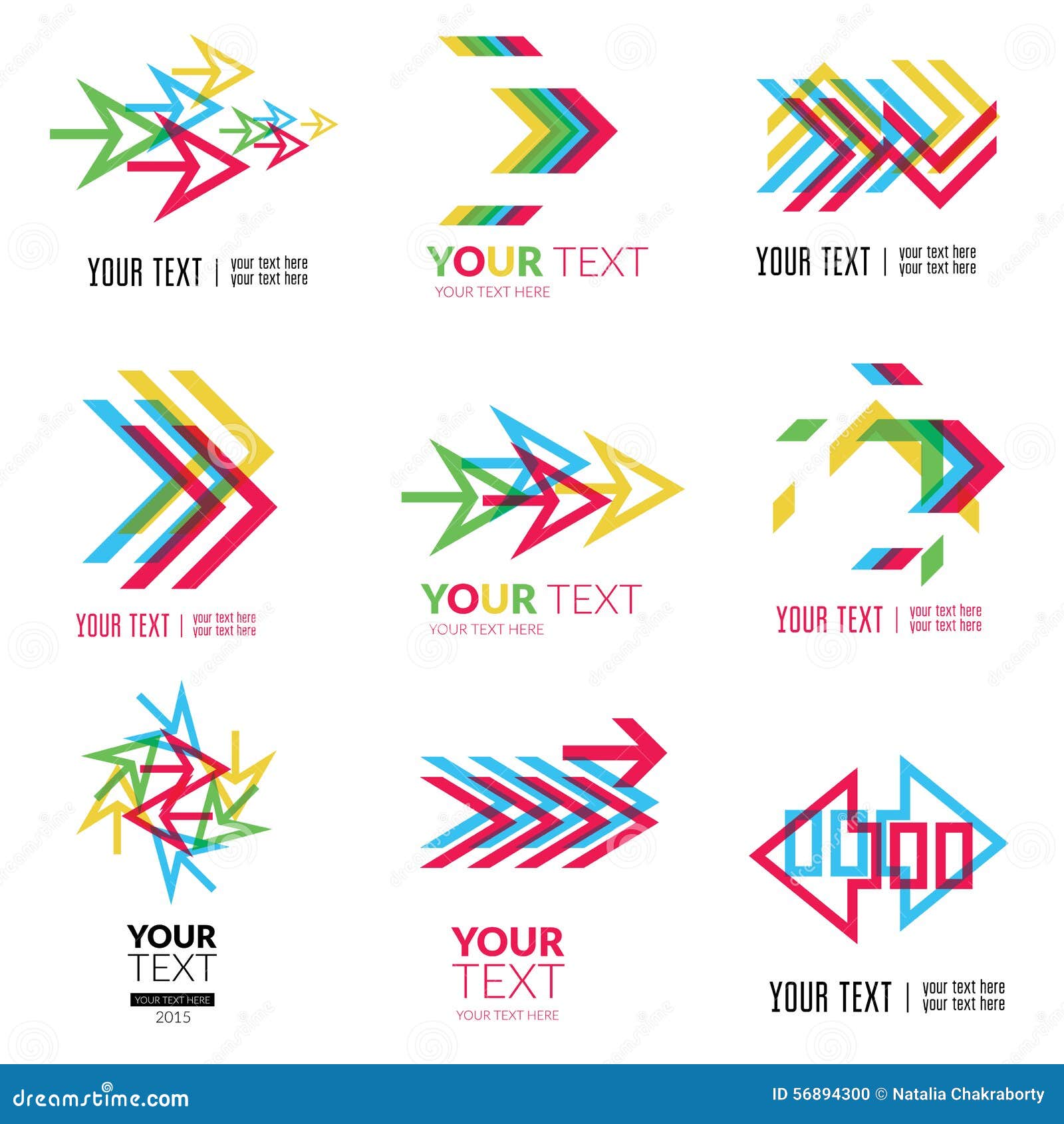 Abstract forms logos stock vector. Illustration of modern - 56894300