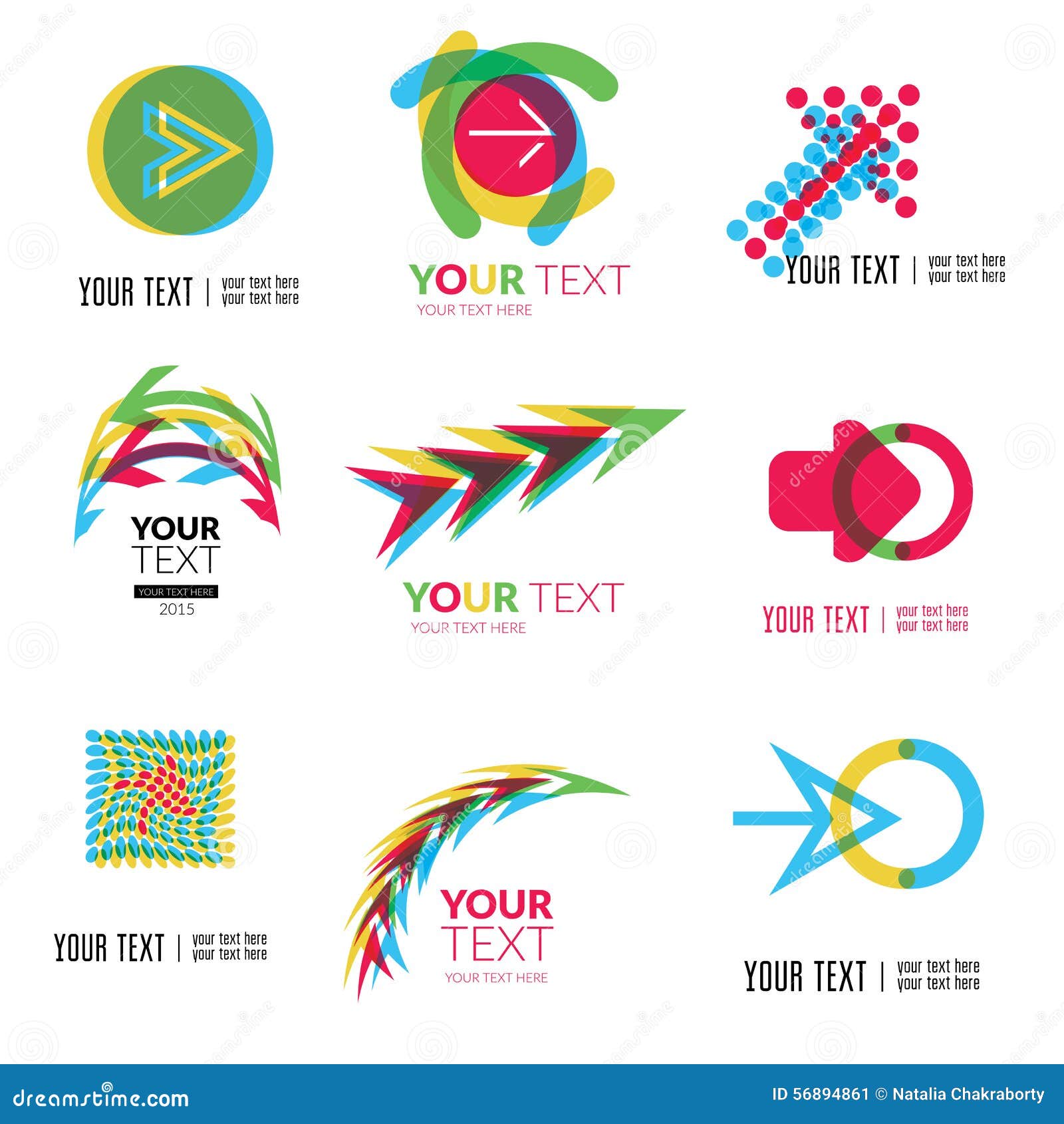 Abstract forms logos stock vector. Illustration of simple - 56894861