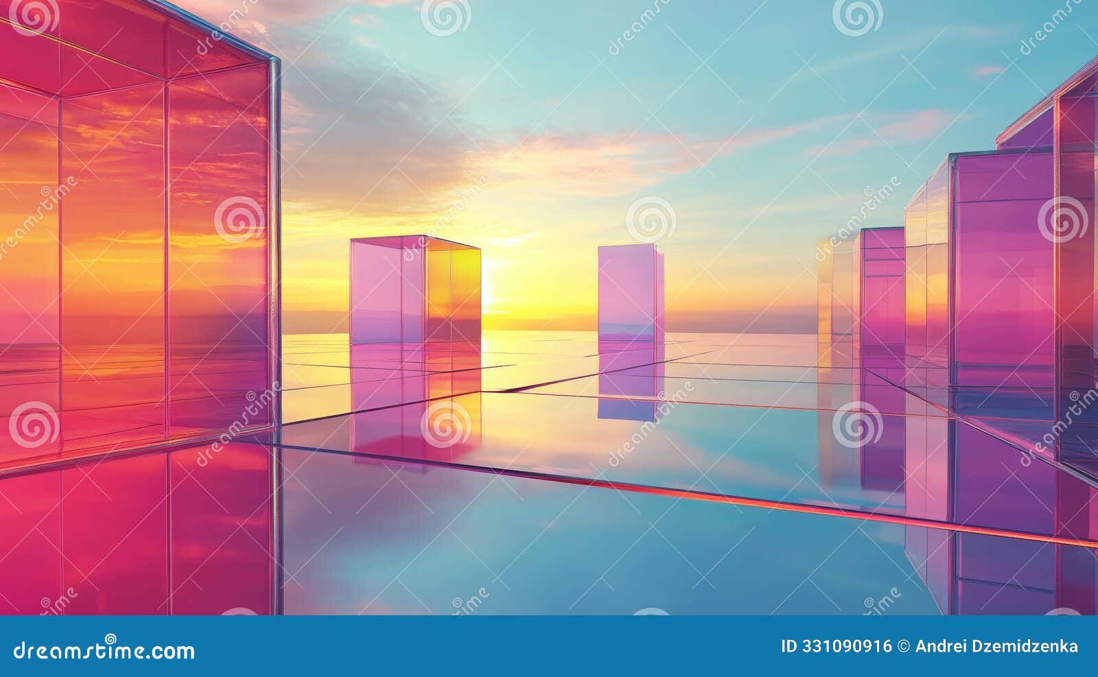 The Abstract Forms of Modern Glass Architecture are Exposed in Multiple ...