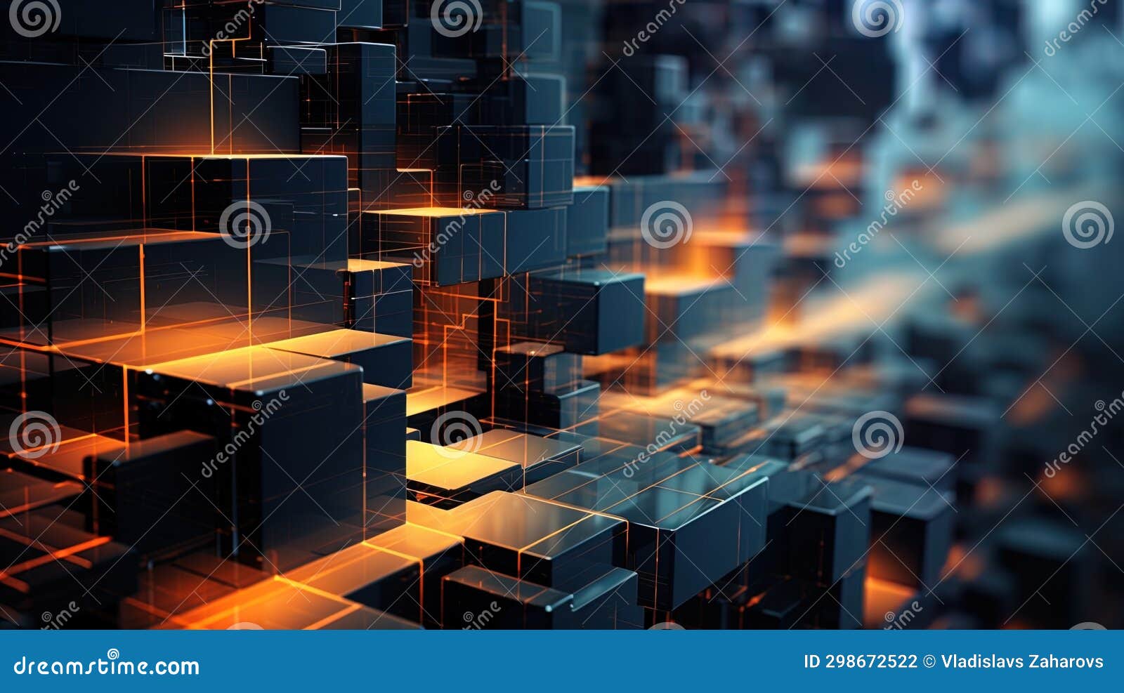 Abstract Forms in the Style of Digital Technology are a Futuristic ...