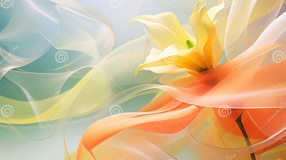 Abstract Forms in the Style of "spring Revival" Using the Color of ...