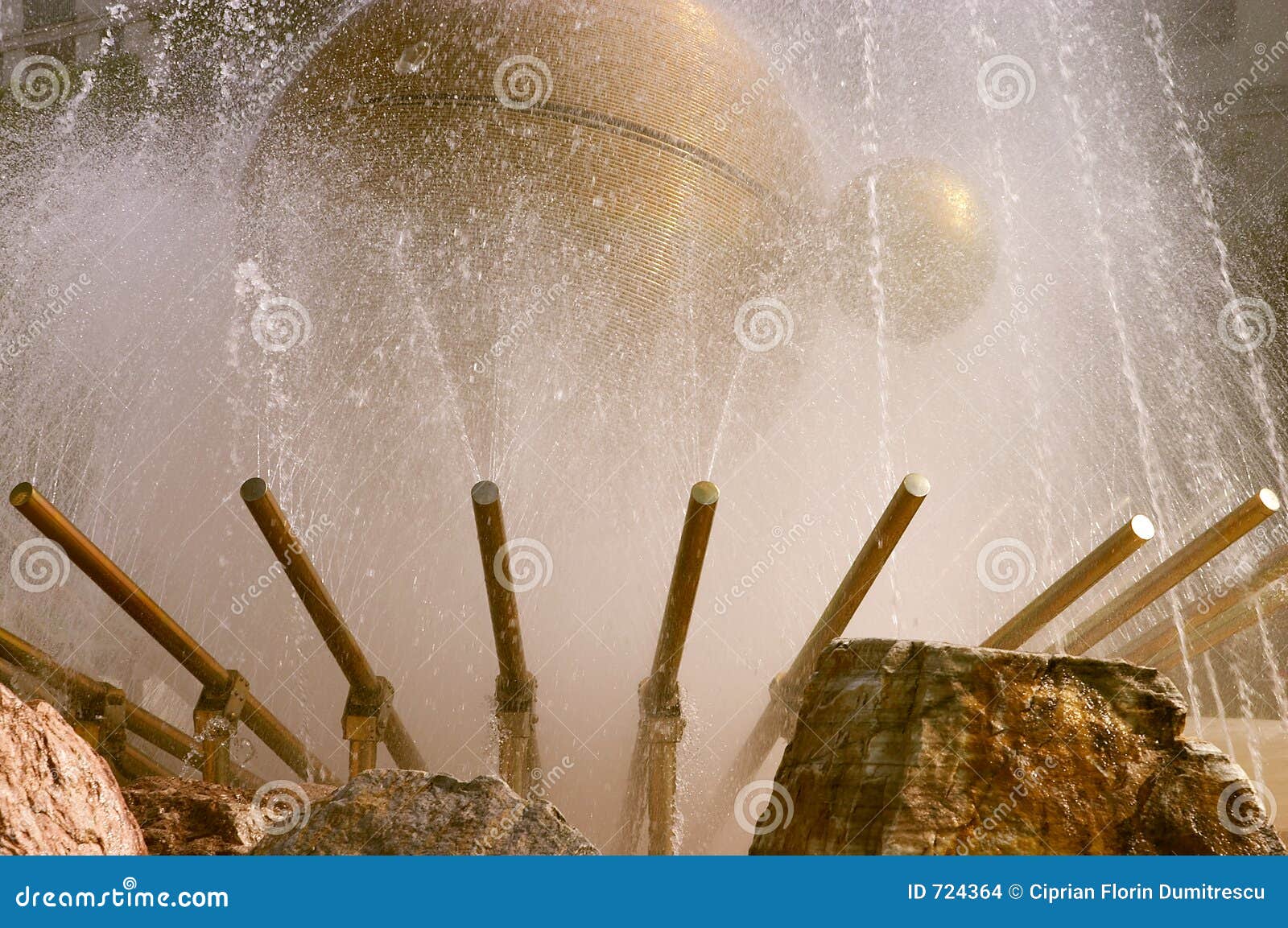 Abstract fountain stock photo. Image of pipes, golden, urban - 724364