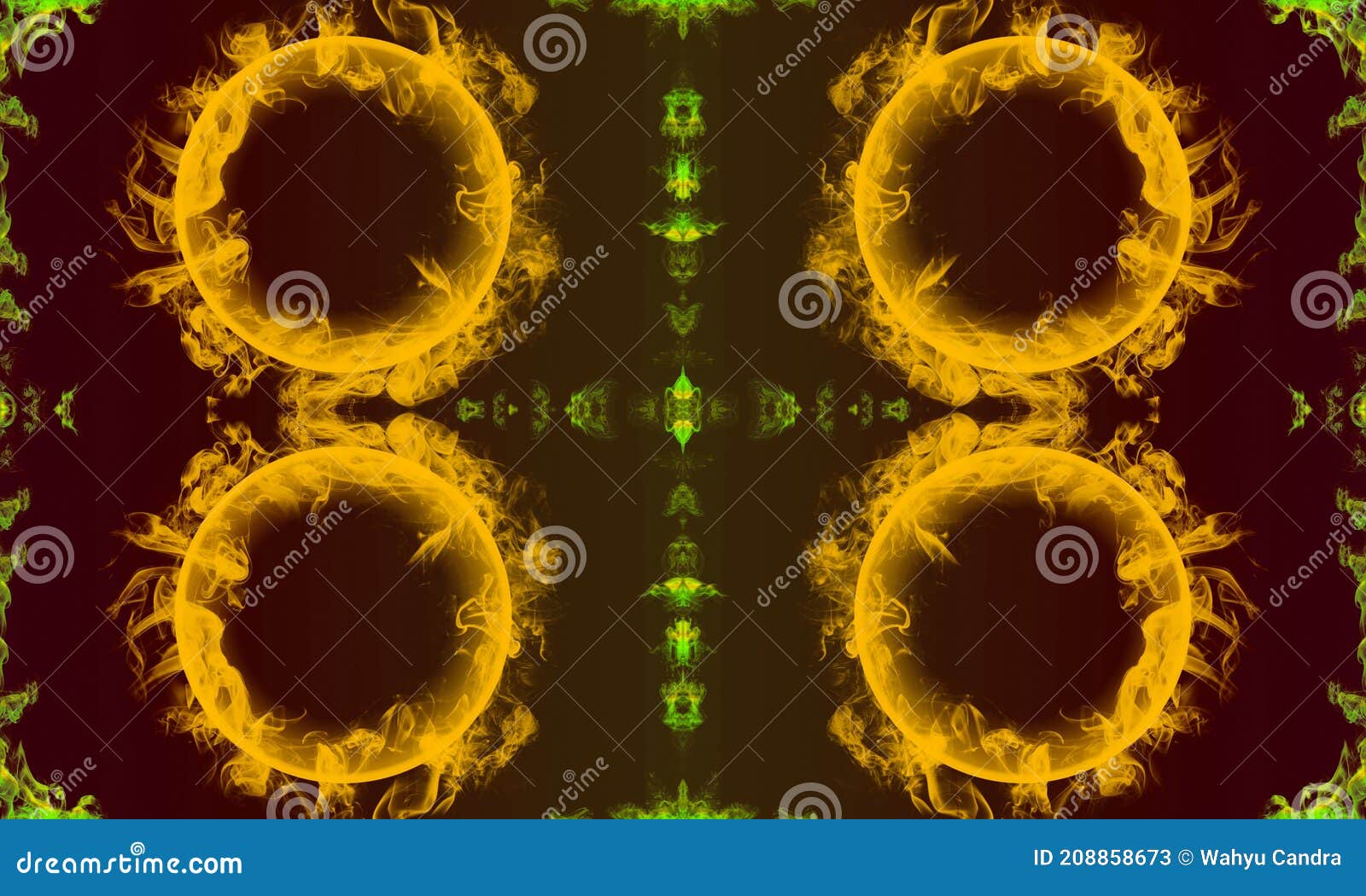 Abstract Four Rings of Fire Pattern with Gradient Background Design ...