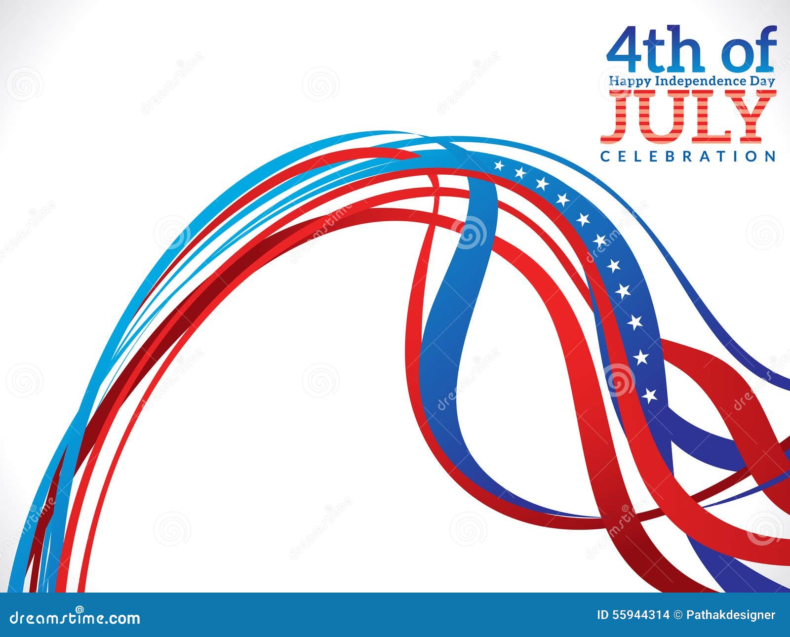 Abstract Fourth July Celebration Background Stock Vector - Illustration ...
