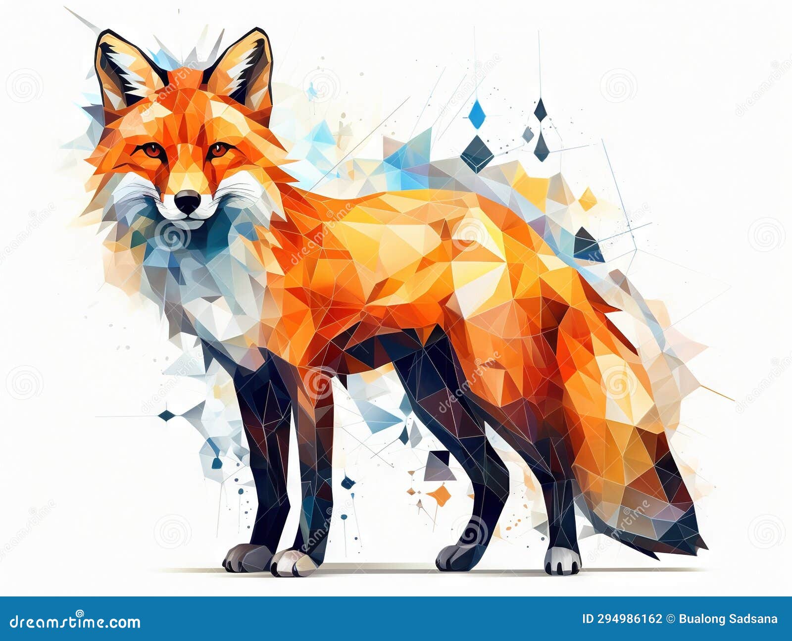 Abstract Fox Icon stock illustration. Illustration of imagine - 294986162