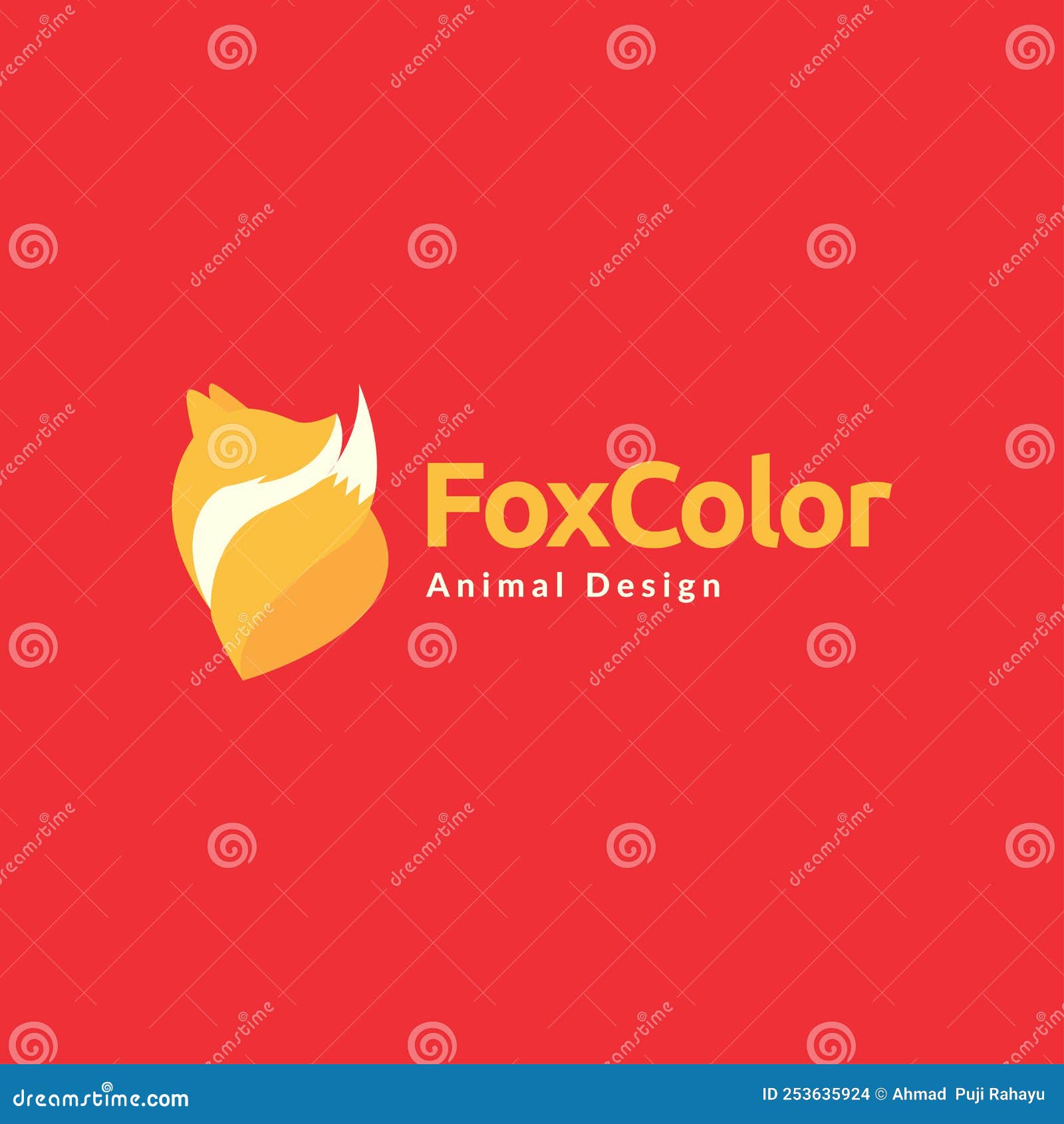 Abstract Fox with Tails Logo Design Stock Vector - Illustration of ...