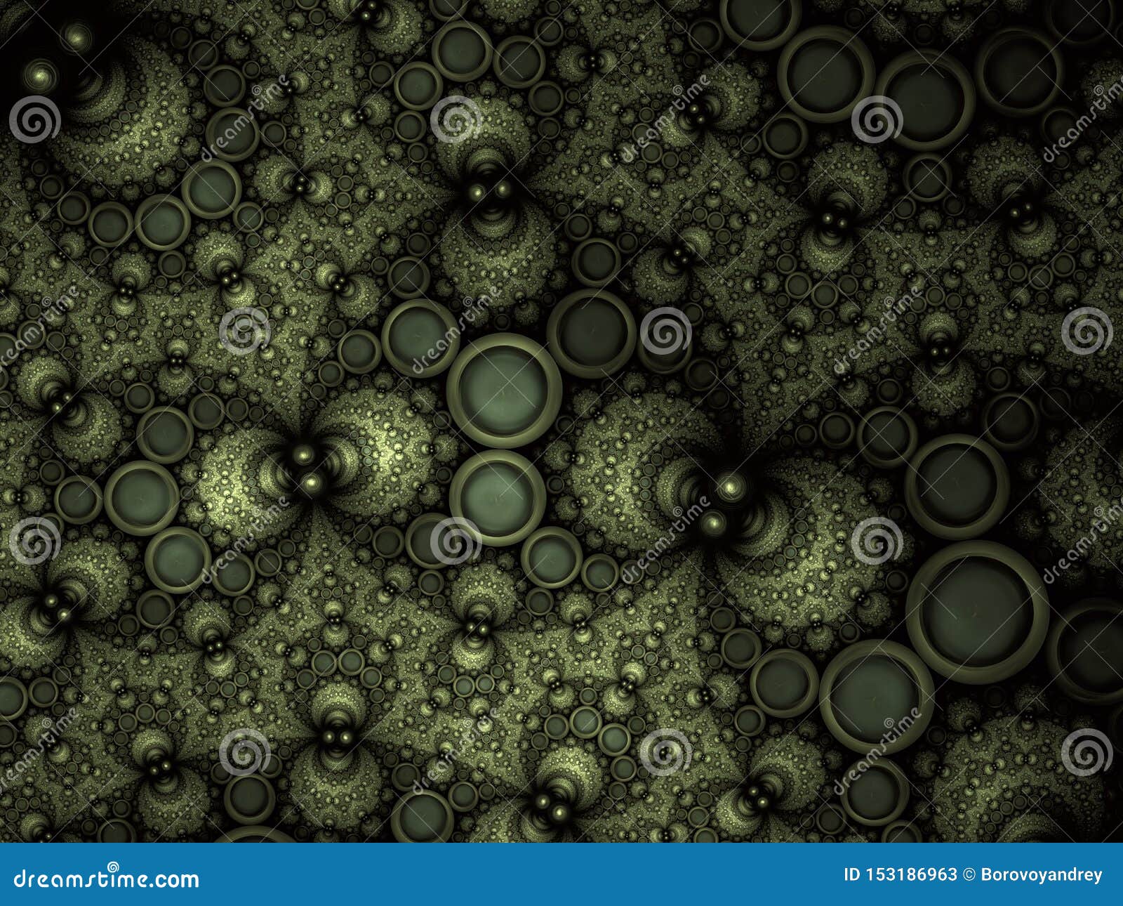 Abstract Fractal Apollonian Gasket Pattern Background Stock