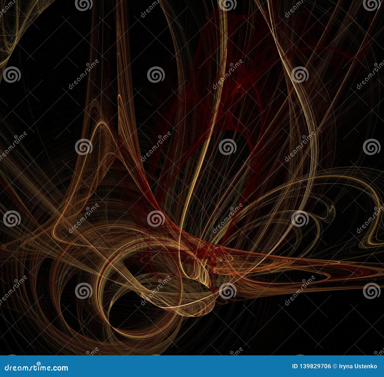 Abstract Fractal Art Background Illustration Space Geometry. Stock ...
