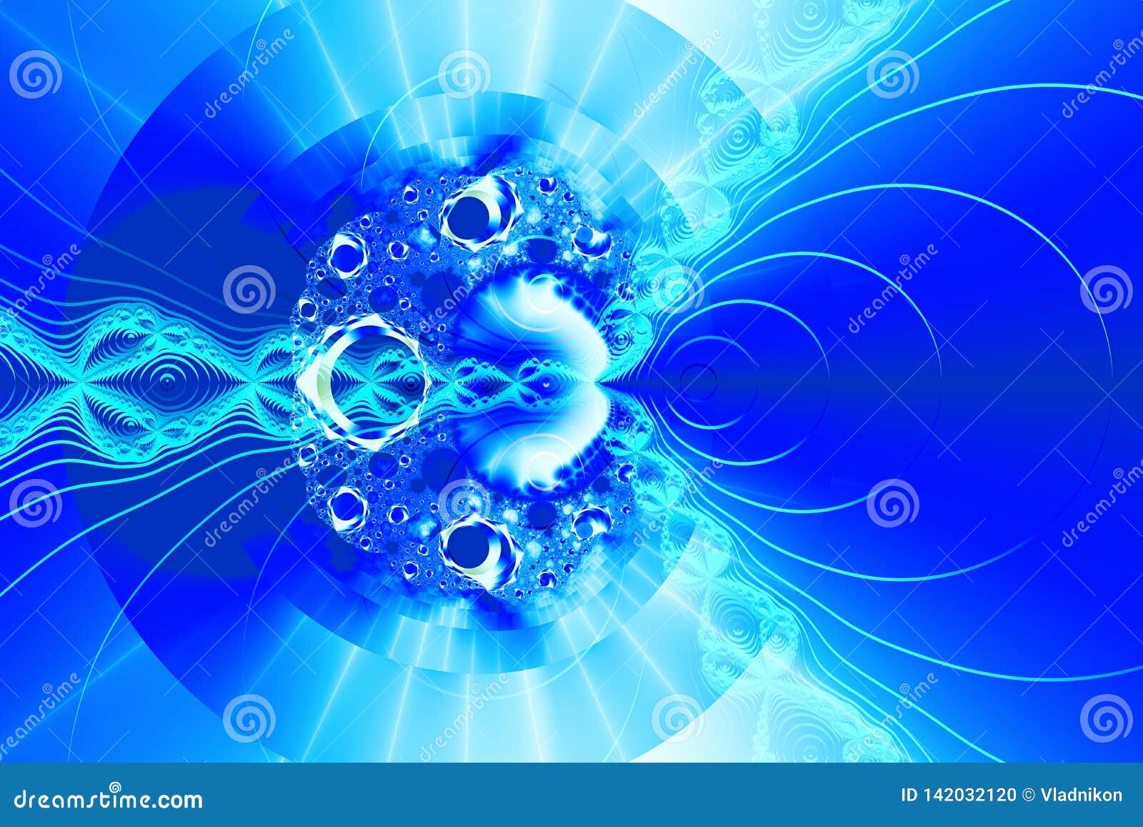 Abstract Fractal Art Background Illustration Space Geometry. Stock ...