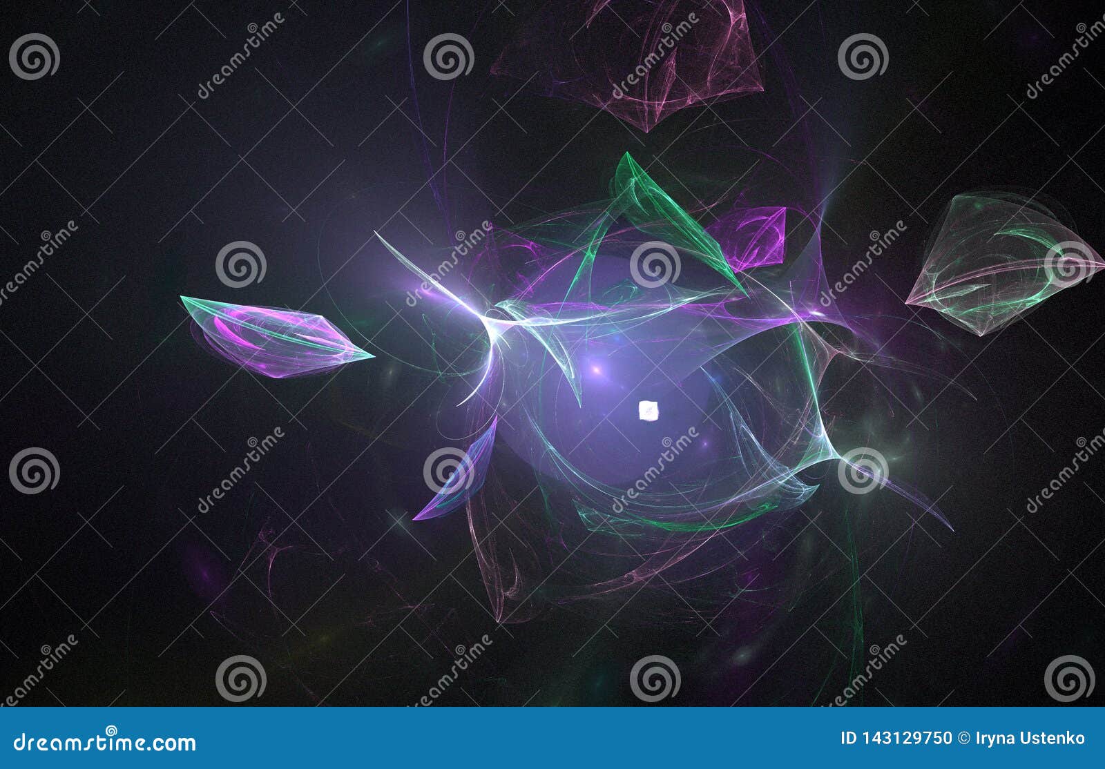 Abstract Fractal Art Background Illustration Space Geometry. Stock ...